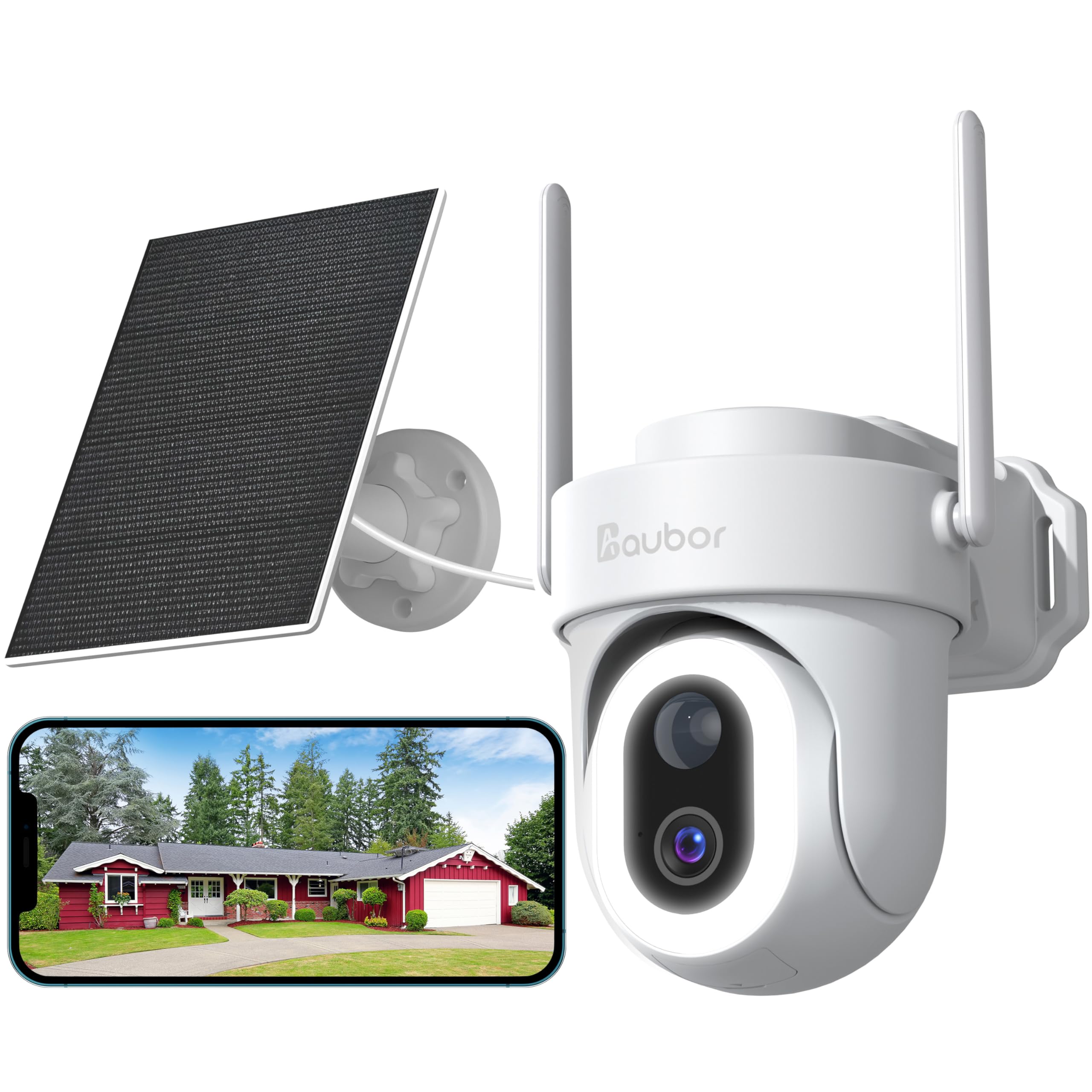 Amazon.com : AUBOR Security Cameras Wireless Outdoor, 3K UHD Solar Wi ...