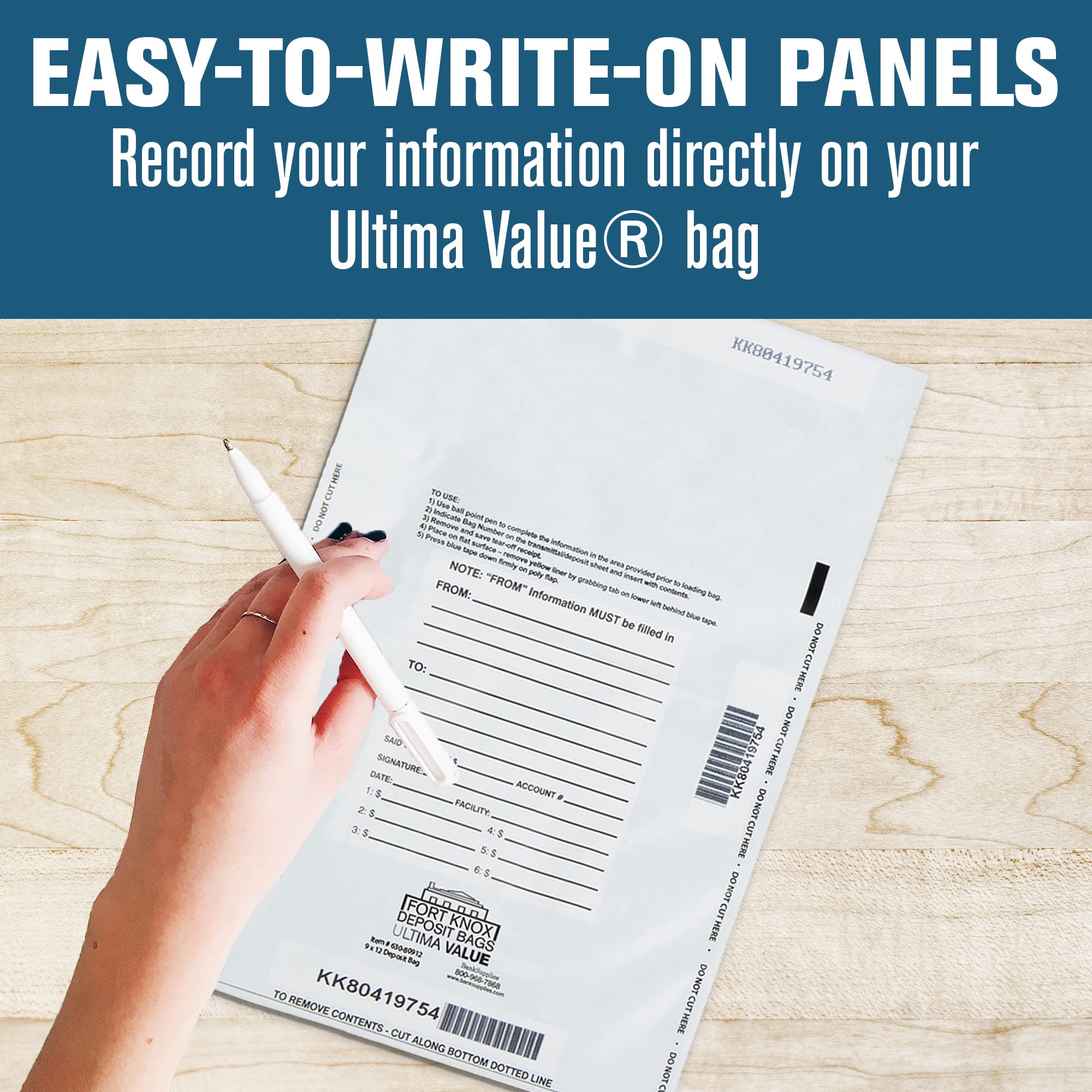 Snapklik.com : Money Deposit Bags 9W X 12H Pack Of 100 Tamper Evident ...