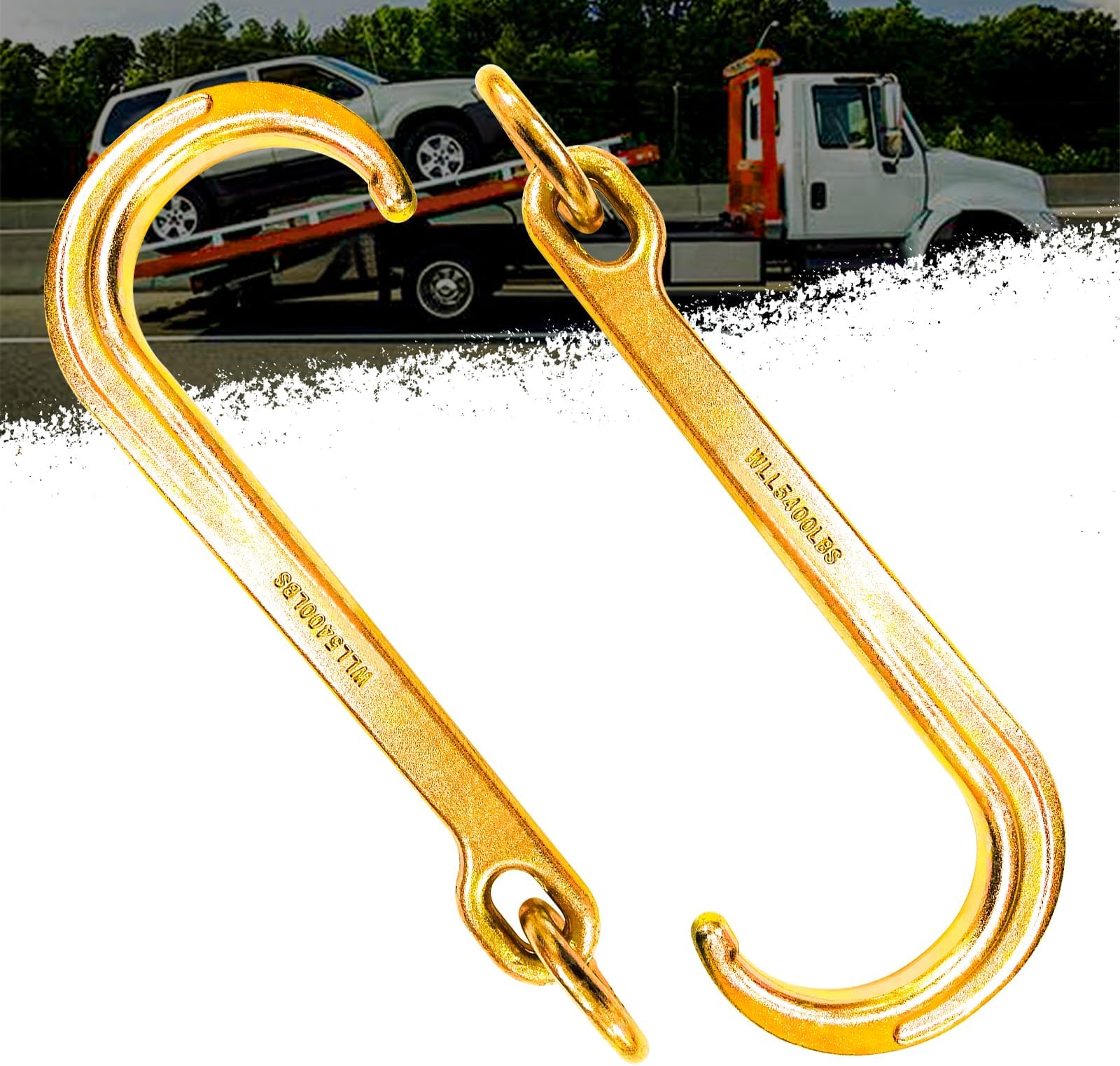 Amazon.com: YATOINTO Pair of 15" J Hooks for Towing - G70 Steel with ...