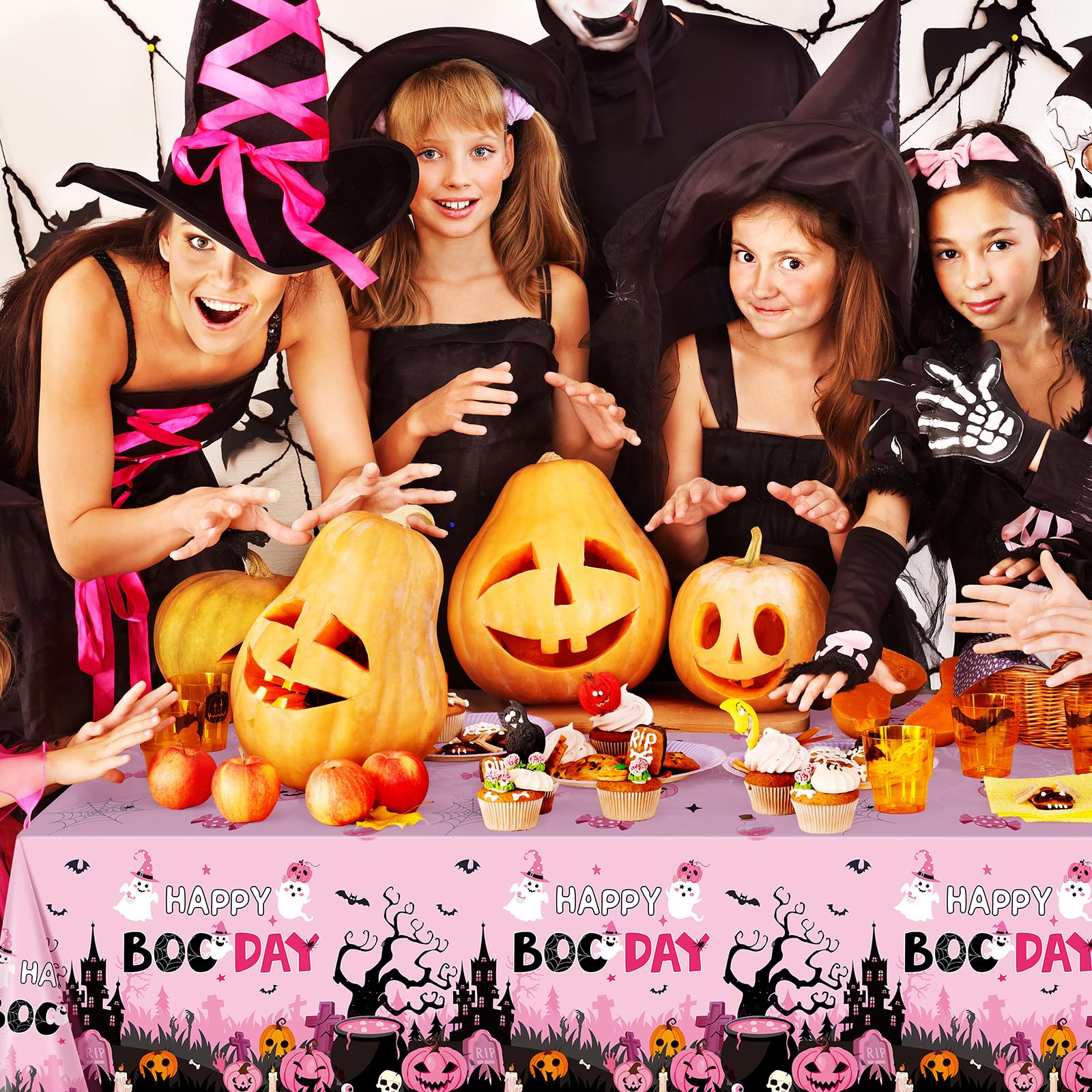3Pcs Halloween Happy Boo Day Bay Shower Tablecloth Decoration,Plastic ...