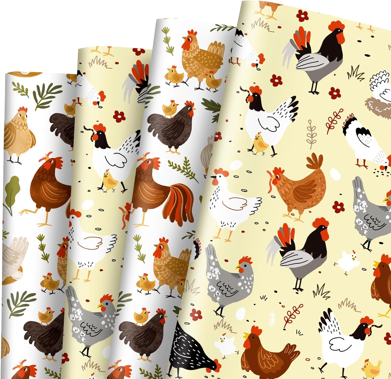 Amazon.com: JarThenaAMCS 8 Sheet Farm Animal Wrapping Paper -Not Roll ...