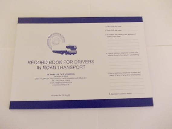 TMSCUMBRIA Drivers Log Book (for use by Drivers exempt from tachograph ...