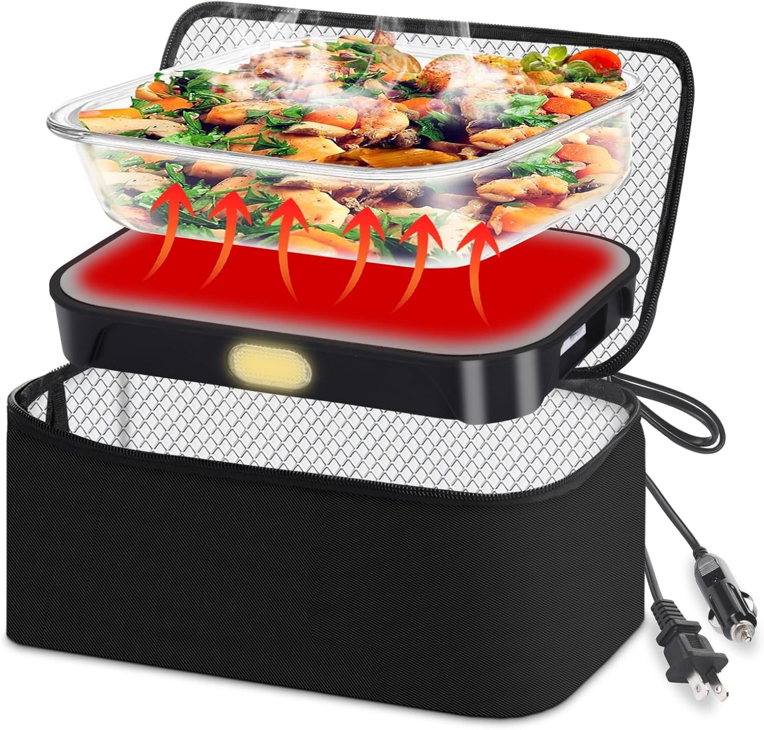 Amazon.com: Dosevita Portable Oven, Electric Lunch Box Food Heater - 12 ...