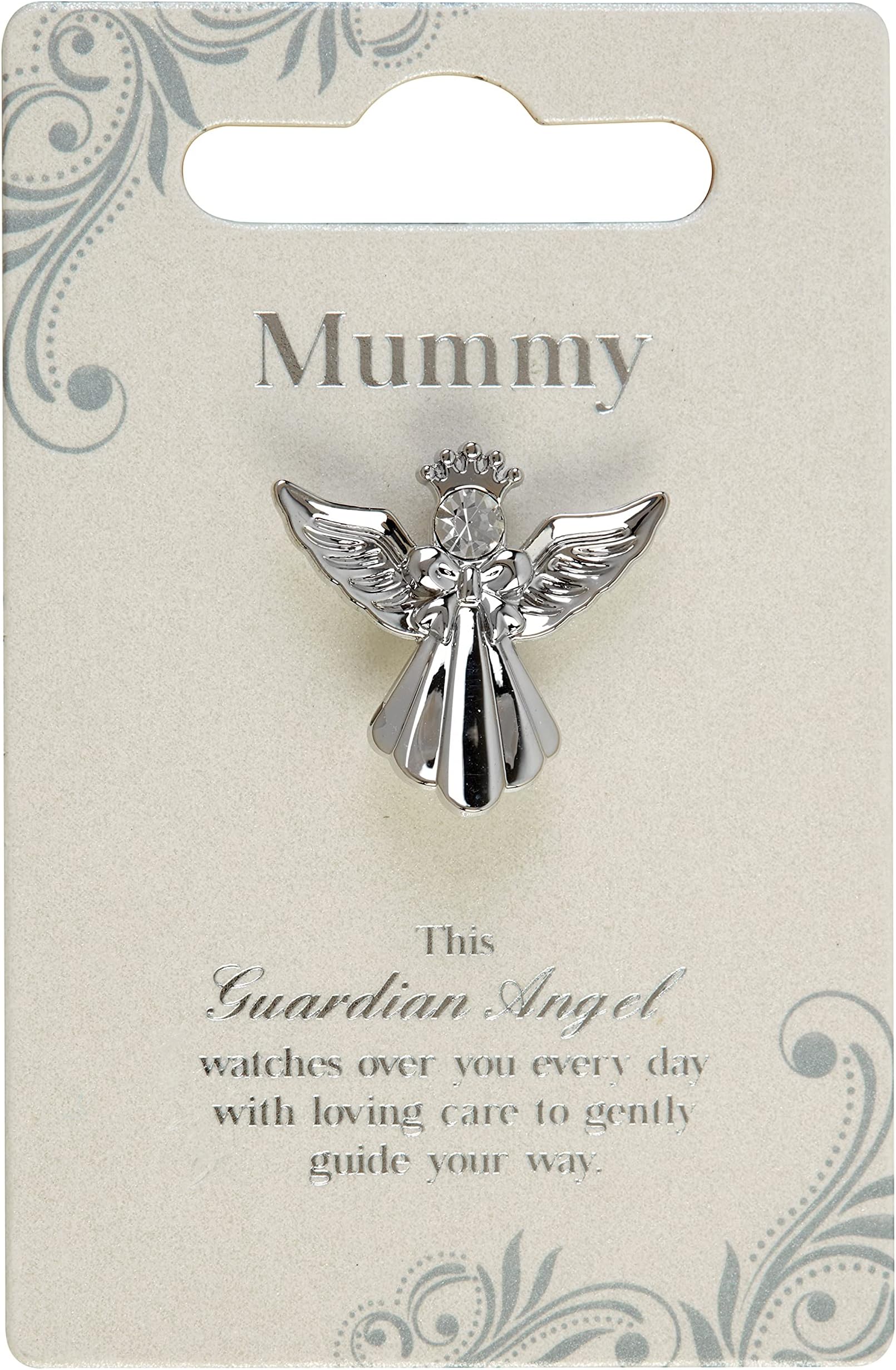 Guardian Angel Brooch for Thinking of You, Angel Badge with Rhinestone ...