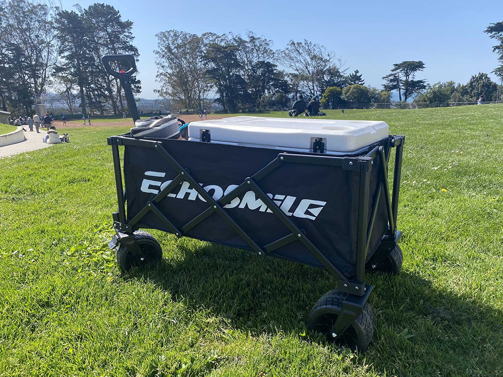 $25/mo - Finance EchoSmile Collapsible Folding Wagon Cart, Beach Wagon ...