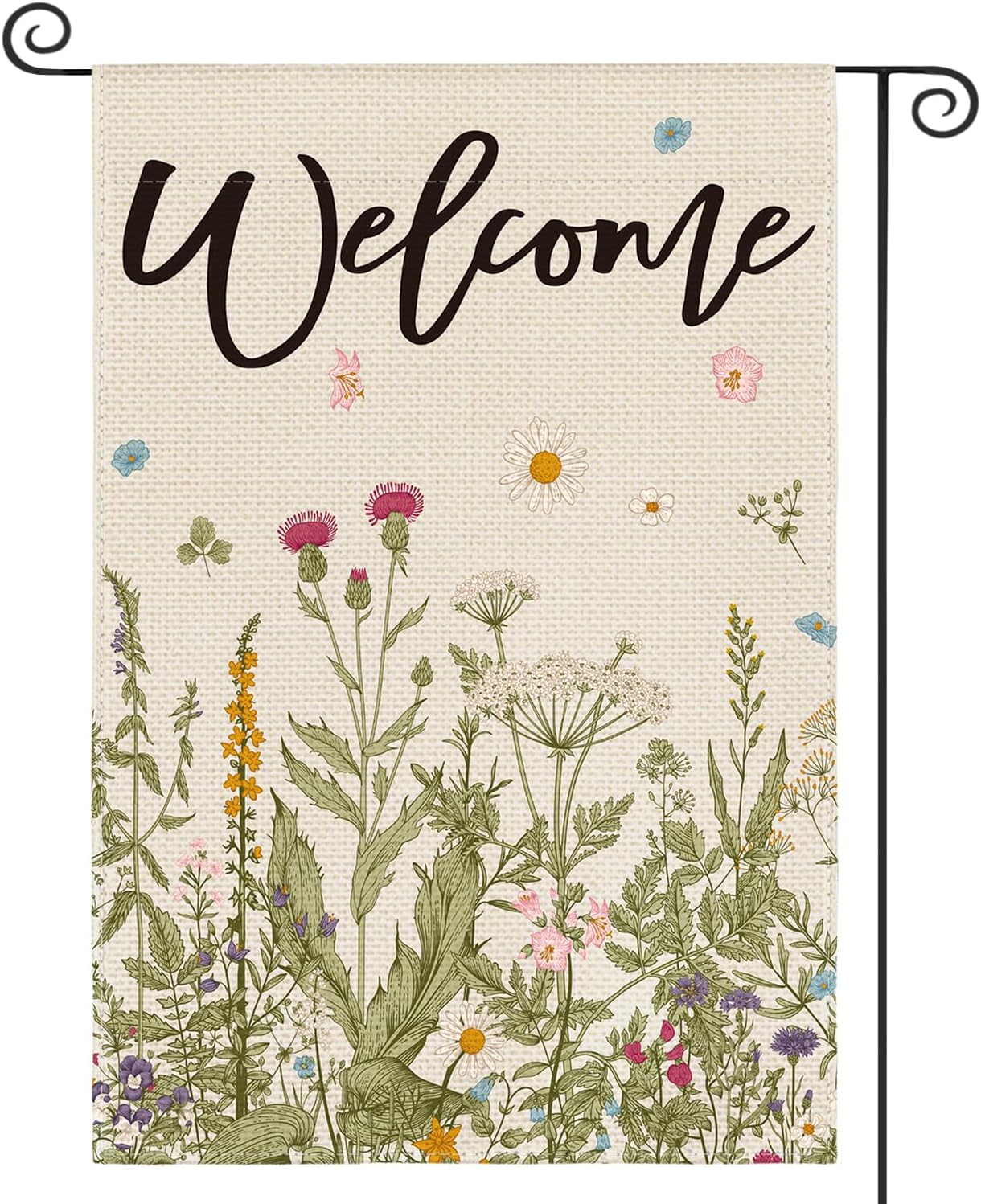 Amazon.com : CROWNED BEAUTY Spring Floral Garden Flag 12x18 Inch Double ...