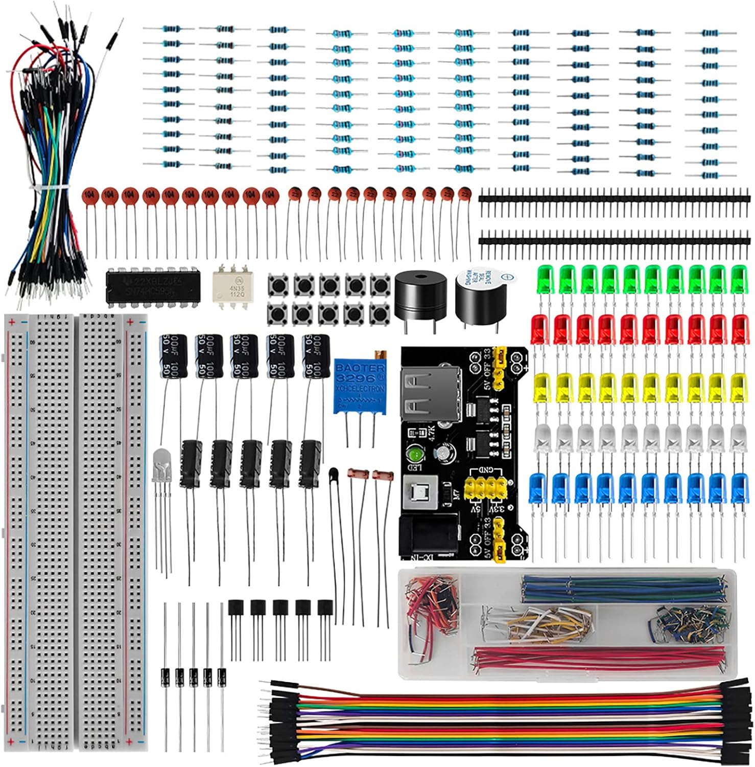TXG Kit de Electronica, Kit Arduino, Protoboard Set Compatibles con ...