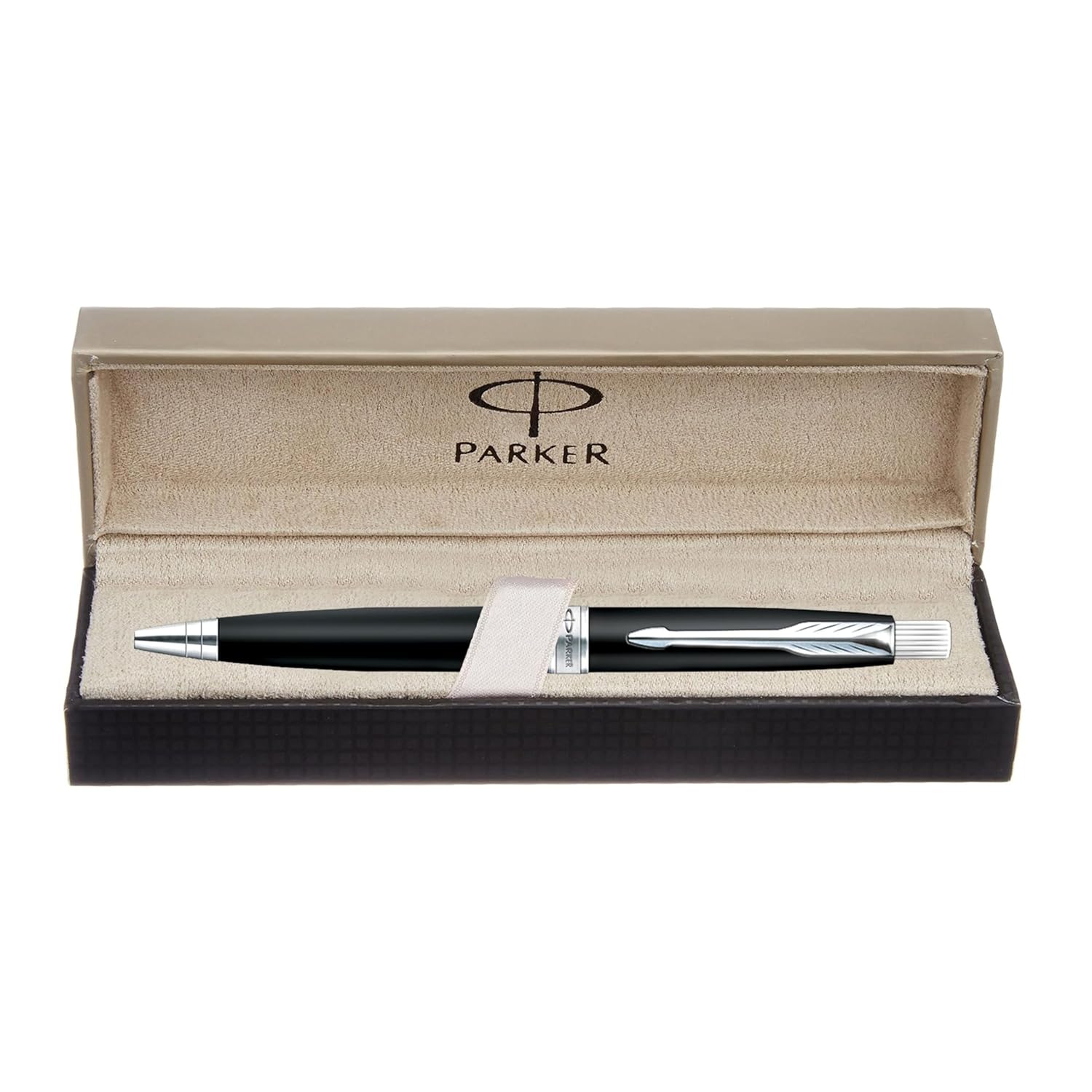 Parker Aster Silver Black Chrome Trim Ball Pen, Perfect for Office ...