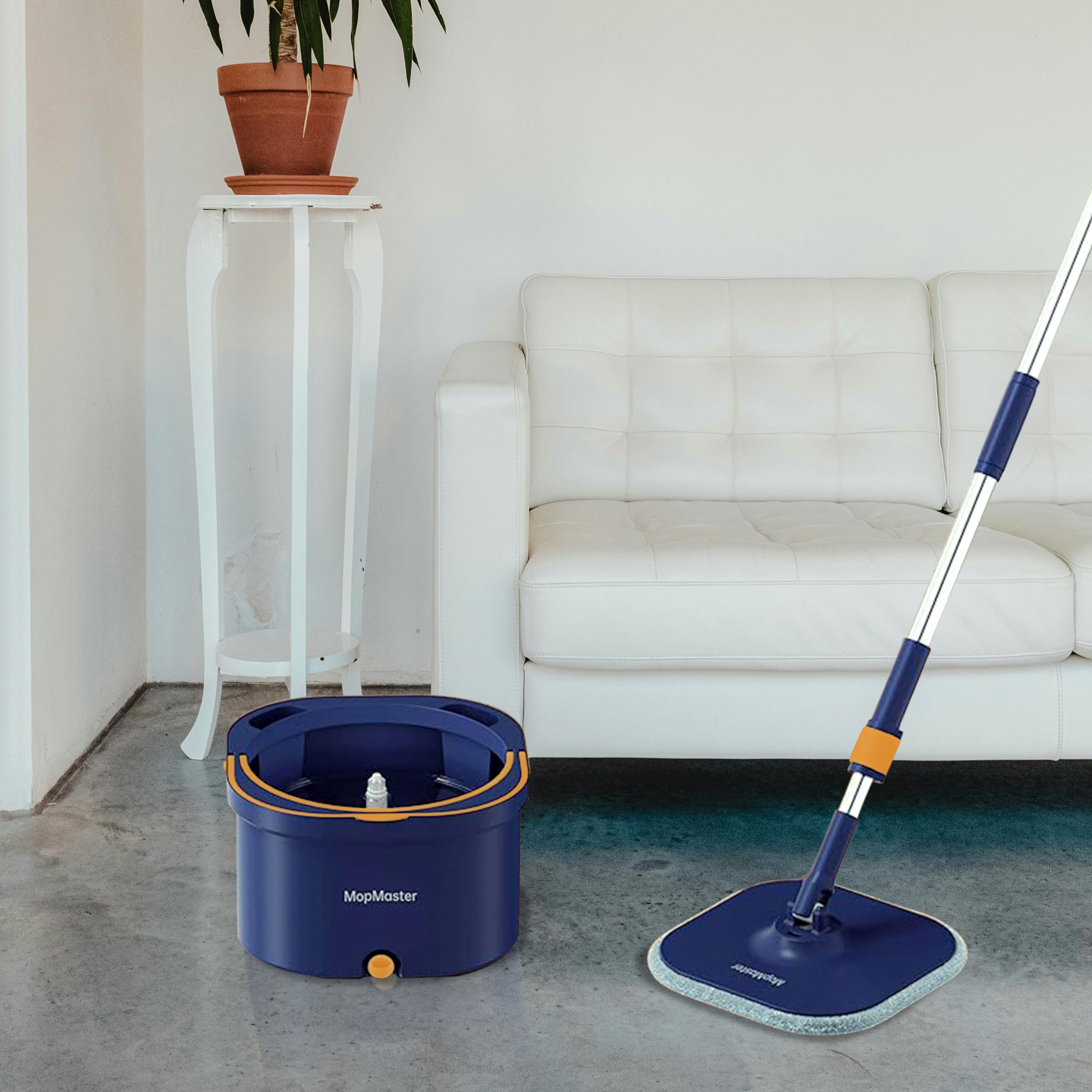 Amazon.com: Mop and Bucket with Wringer Set - Triangle Mop Set in Gray ...