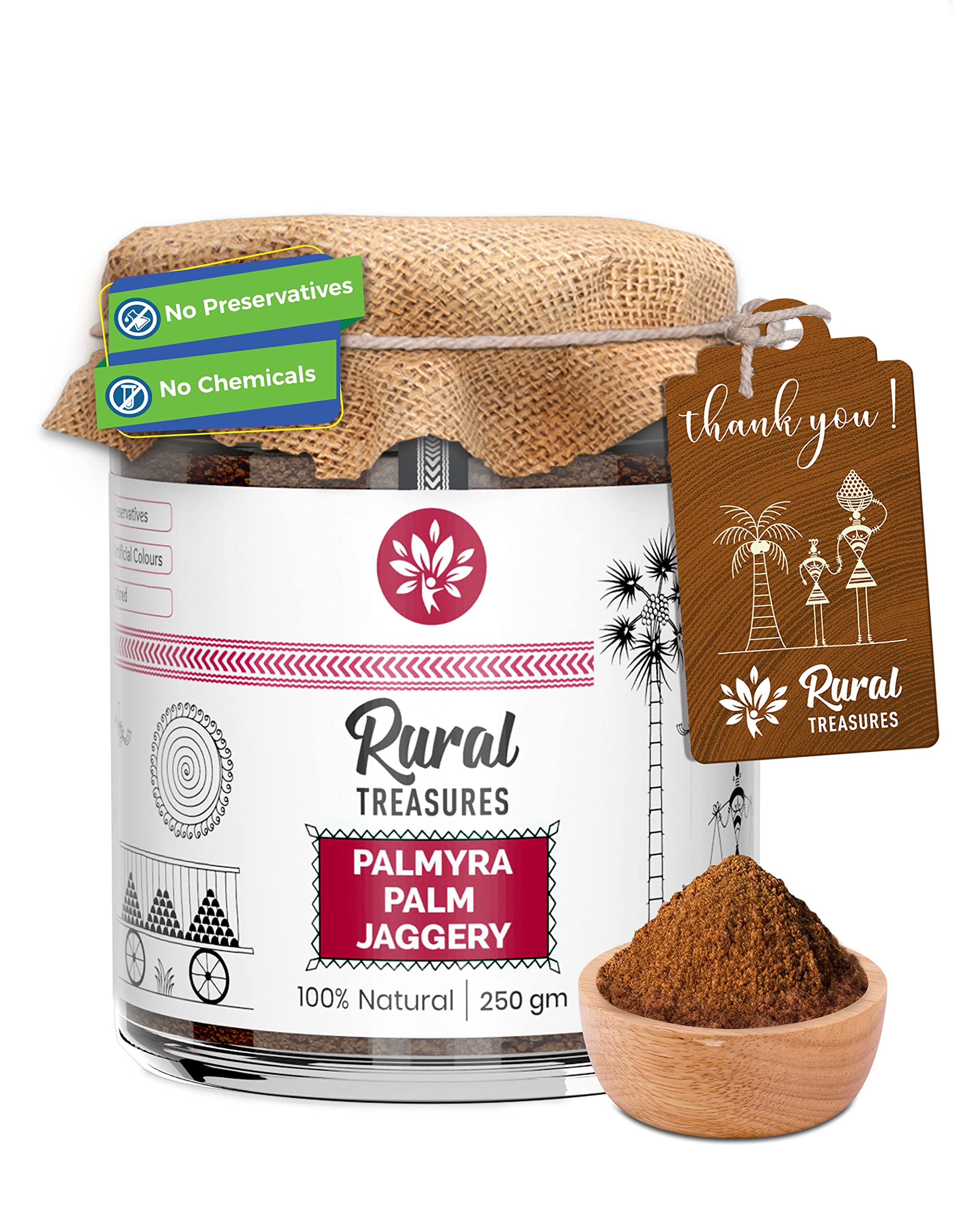 Buy Palmyra Palm Jaggery Powder | Ice Apple (Tadgola) Jaggery | Natural ...