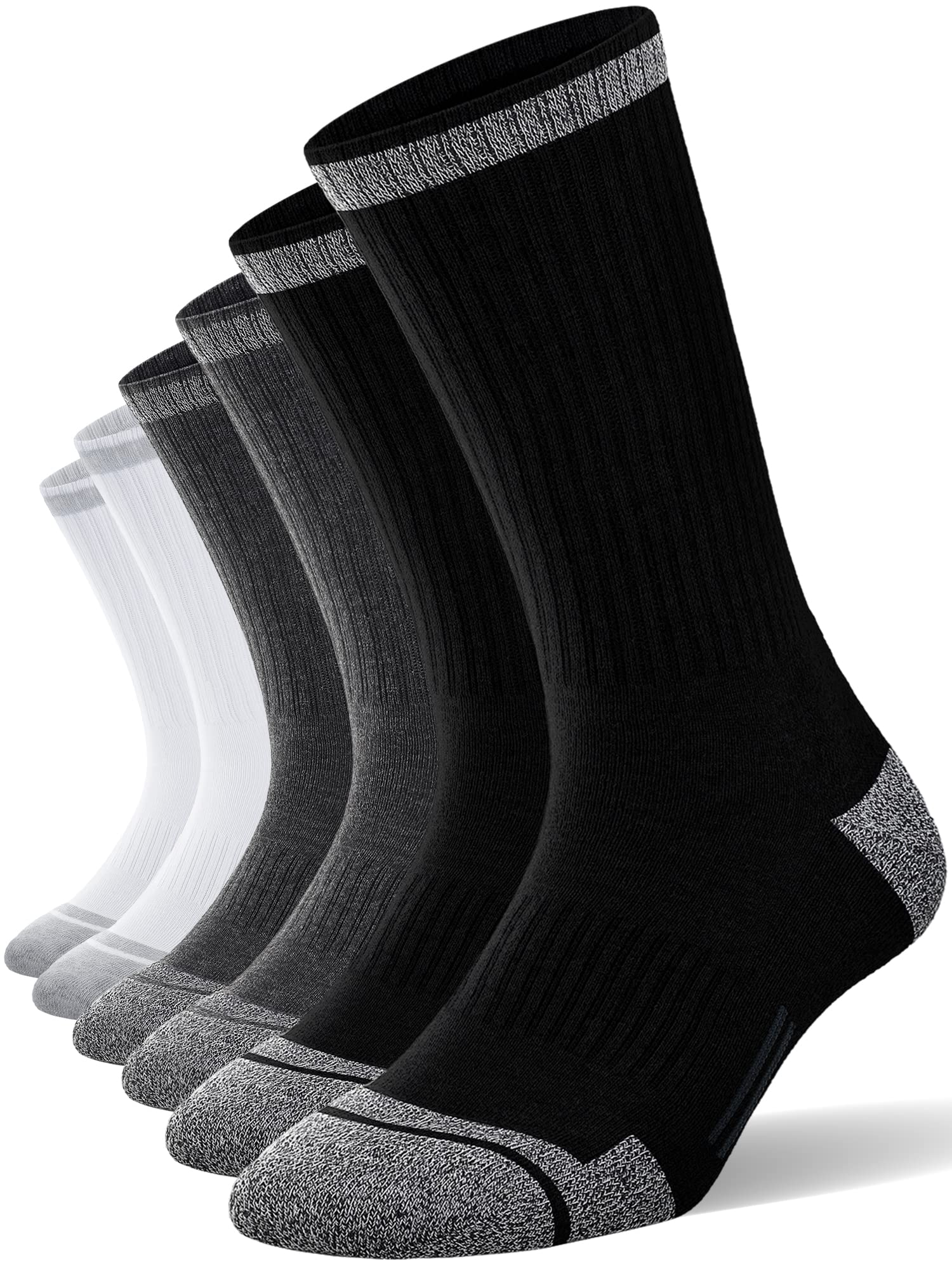 Snapklik.com : FITRELL 6 Pack Mens Athletic Crew Socks Cushioned Sport ...