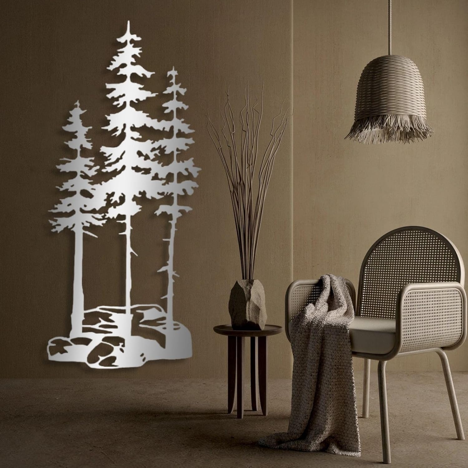 Amazon.com: Pine Tree Metal Wall Art, Metal Pine Tree Art, Metal Tree ...