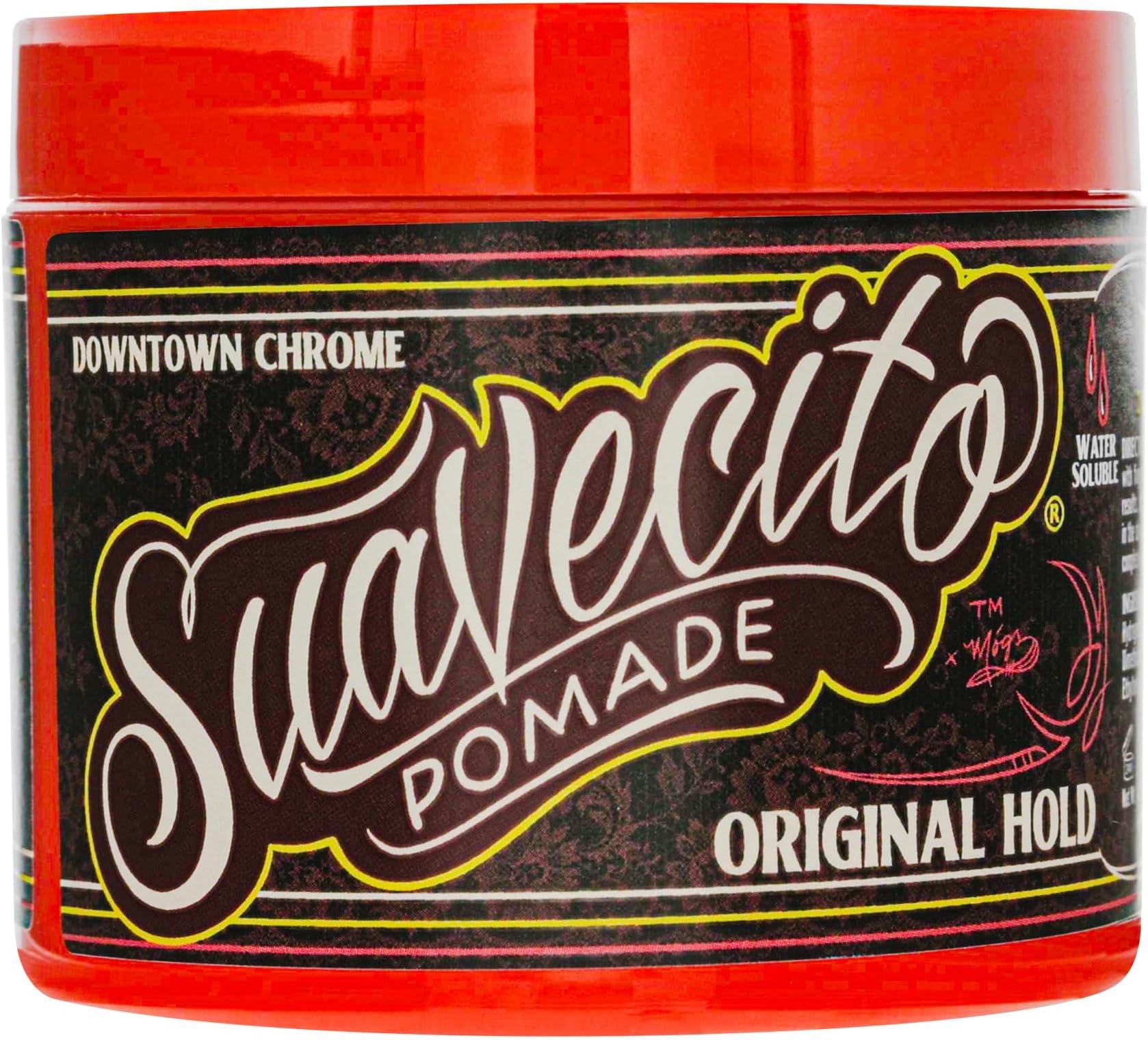 Amazon.com : Suavecito Downtown Chrome Original Hold Pomade 4 oz ...