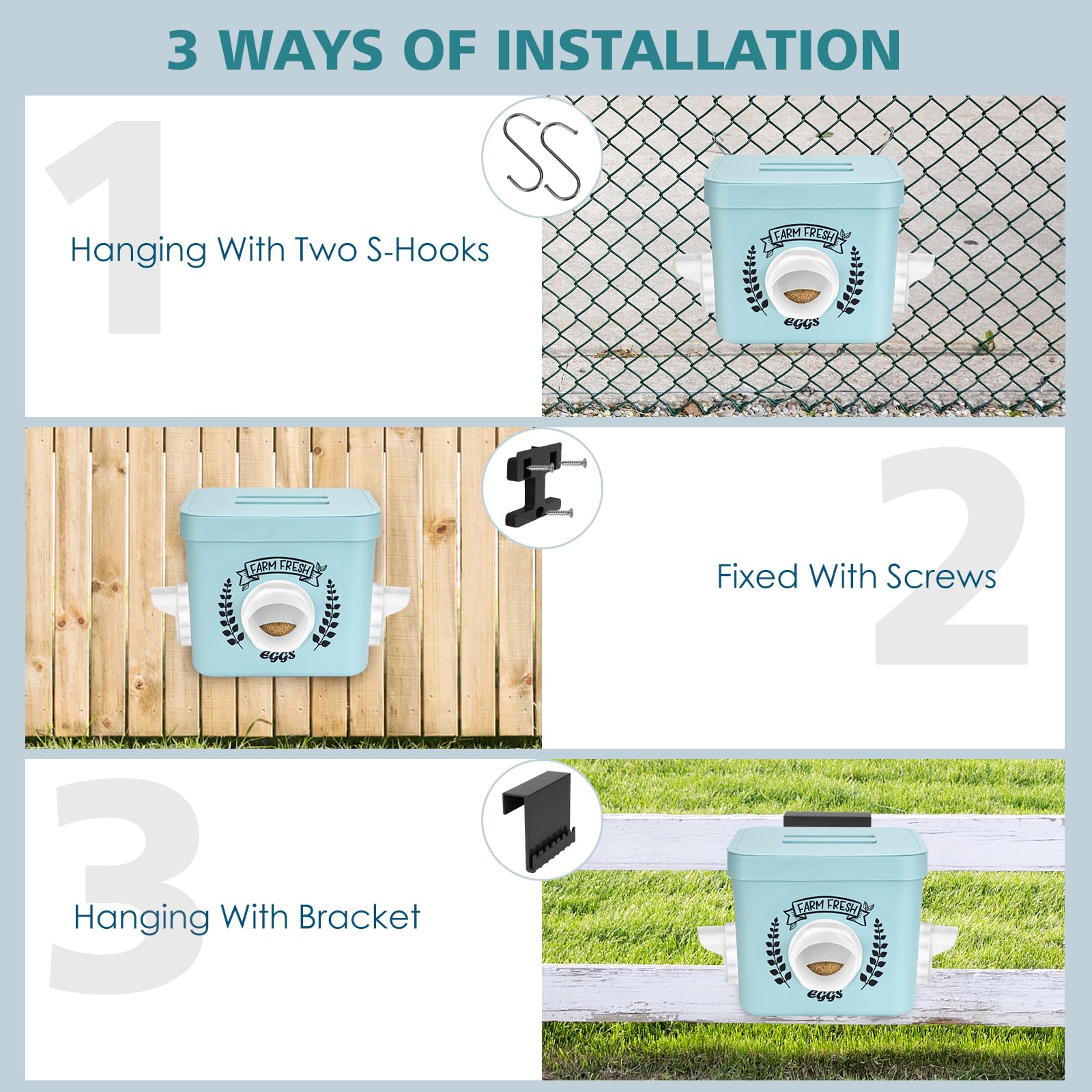 Snapklik.com : Tgeyd Chicken Feeder, 10 LB Chicken Coop Accessories ...