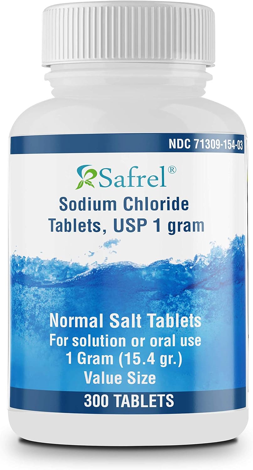 Amazon.com: Safrel Sodium Chloride Tablets 1 gm, USP | 300 Count ...