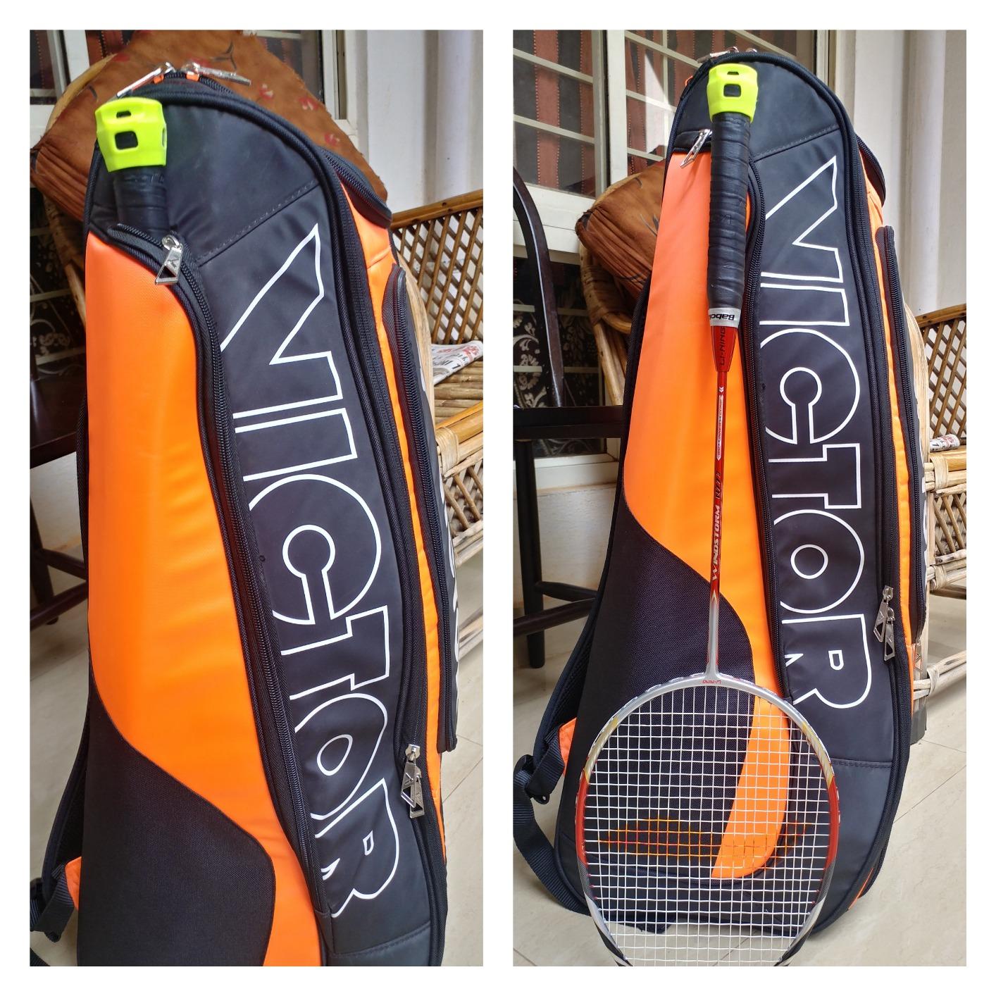 VICTOR BR-7007 Badminton Kit Bag, Rucksack (3Pcs Racket Storage Space ...