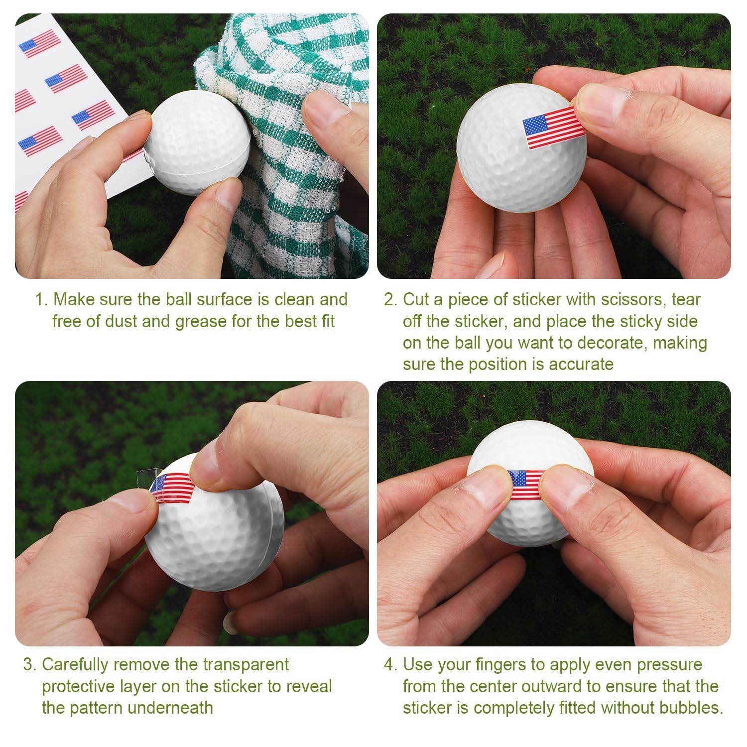 Snapklik.com : 2 Sheets Golf Ball Markers, American Flag Style Golf ...
