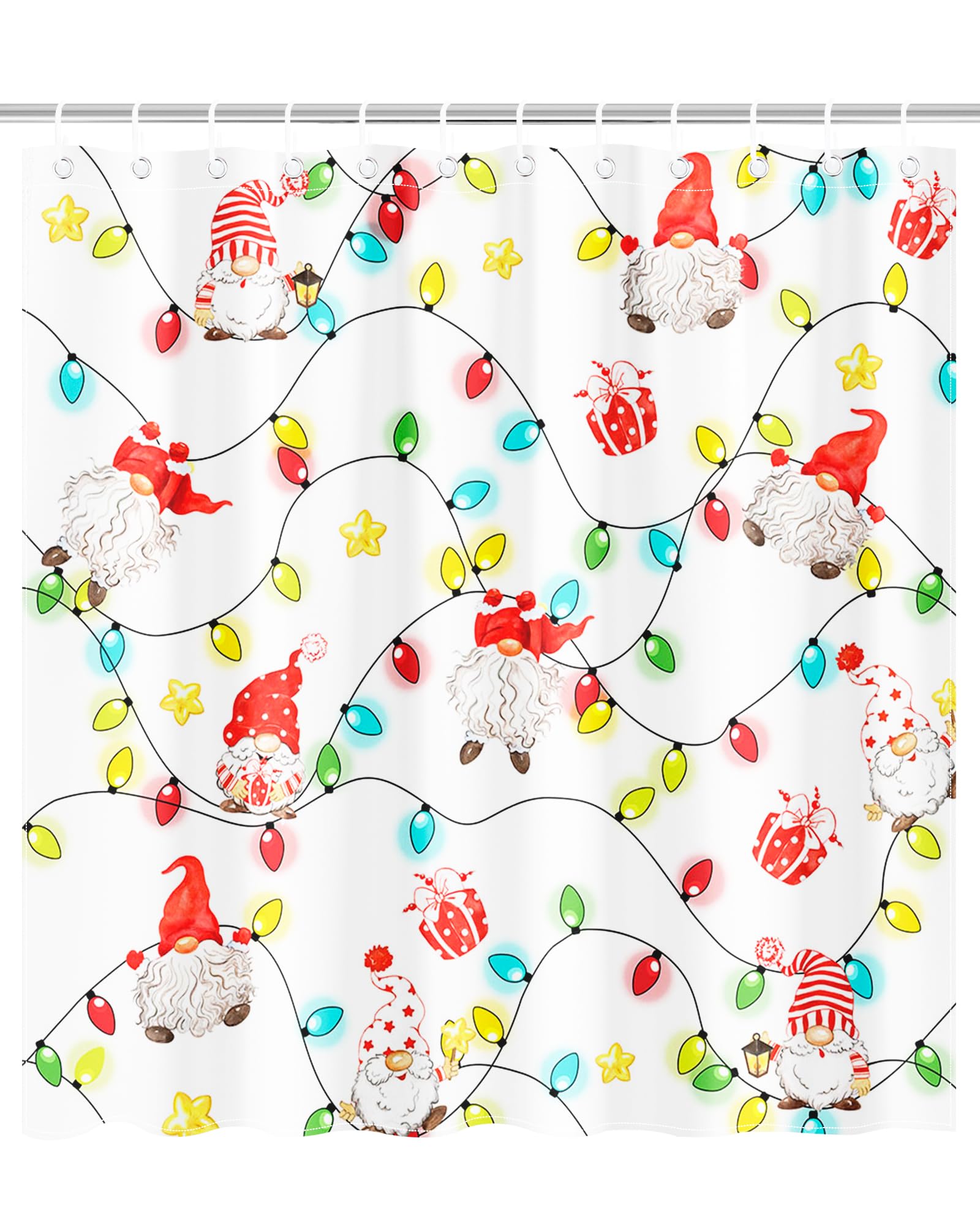 Amazon.com: Lindameler Merry Christmas Shower Curtain Xmas Shower ...