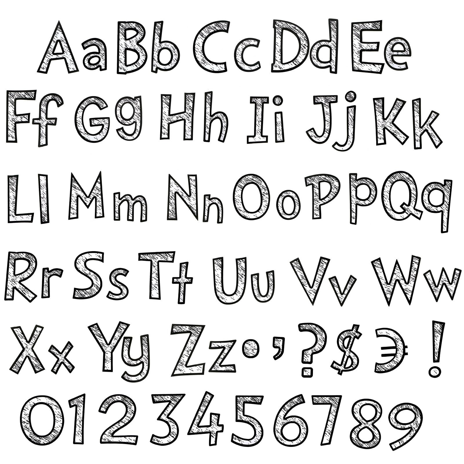 Snapklik.com : Tenare 134 Pieces 5 Inch Bulletin Board Letters Alphabet ...