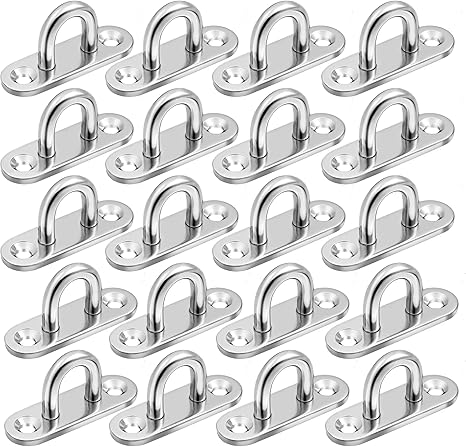 Pack of 20 Stainless Steel Eye Plates, M5 Stainless Steel Cover Plate ...