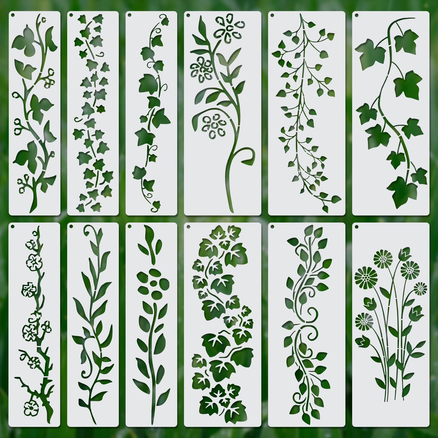 Amazon.com : 2 PCS Reusable Large Vine Stencils for Painting On Wood ...