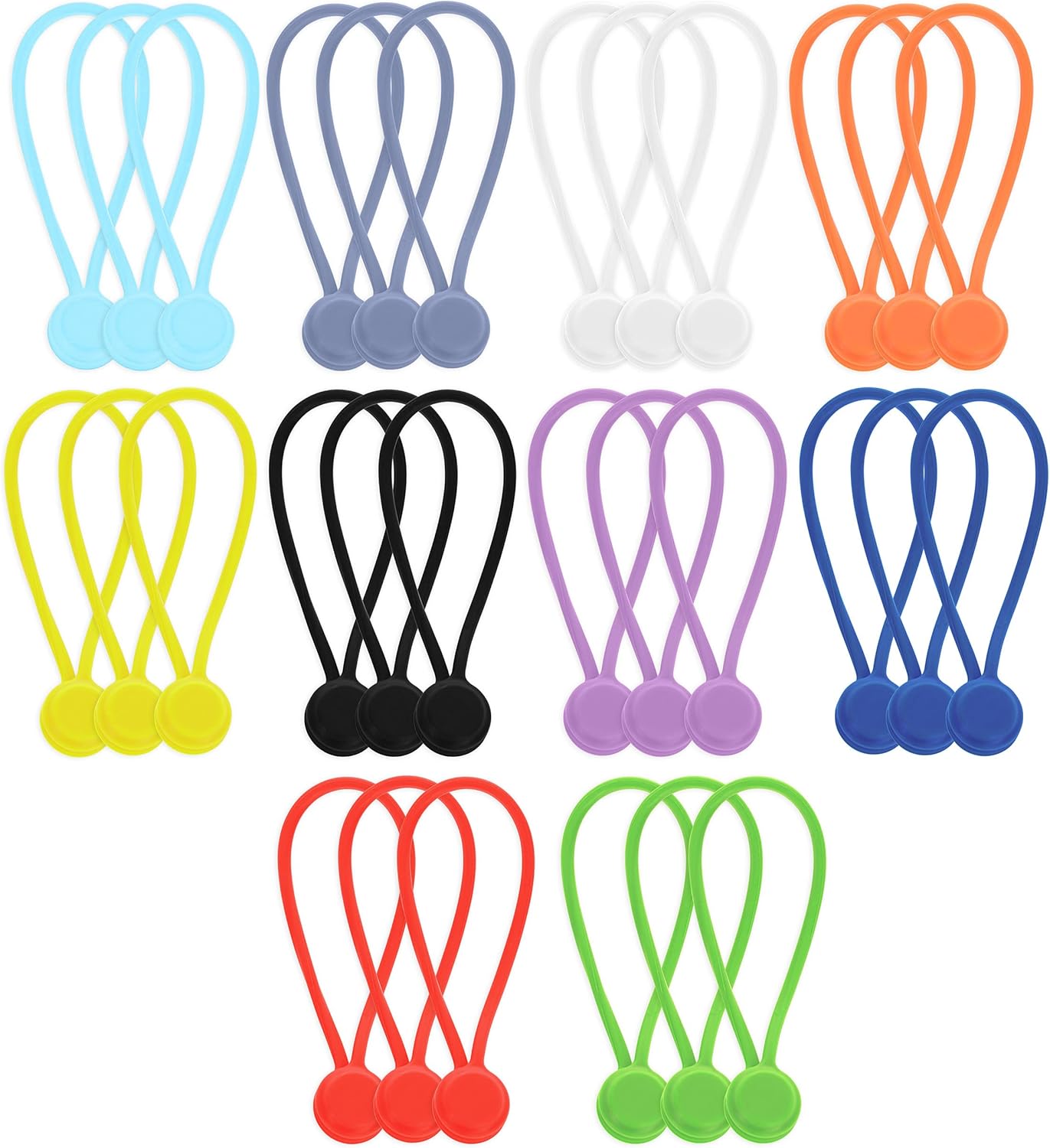 Amazon.com: 7Penn Magnetic Cable Organizer Clips 30pk - Multicolor 7in ...