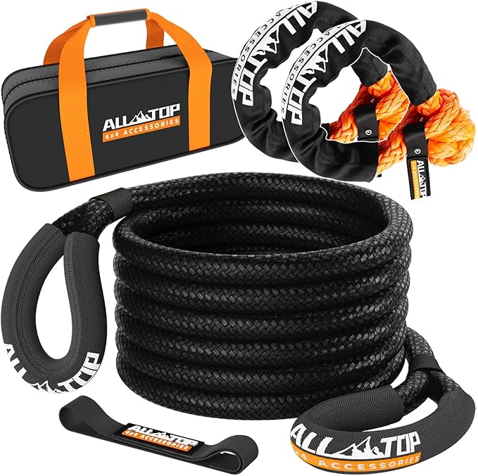 Amazon.com: ALL-TOP Kinetic Recovery Tow Rope - Heavy Duty Snatch Rope ...