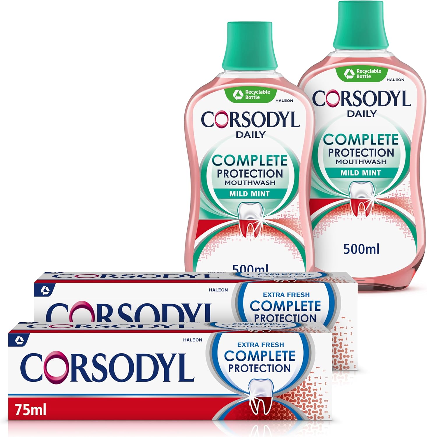 Corsodyl Gum Care Toothpaste and Mouthwash Multipack, Bundle (2 x ...