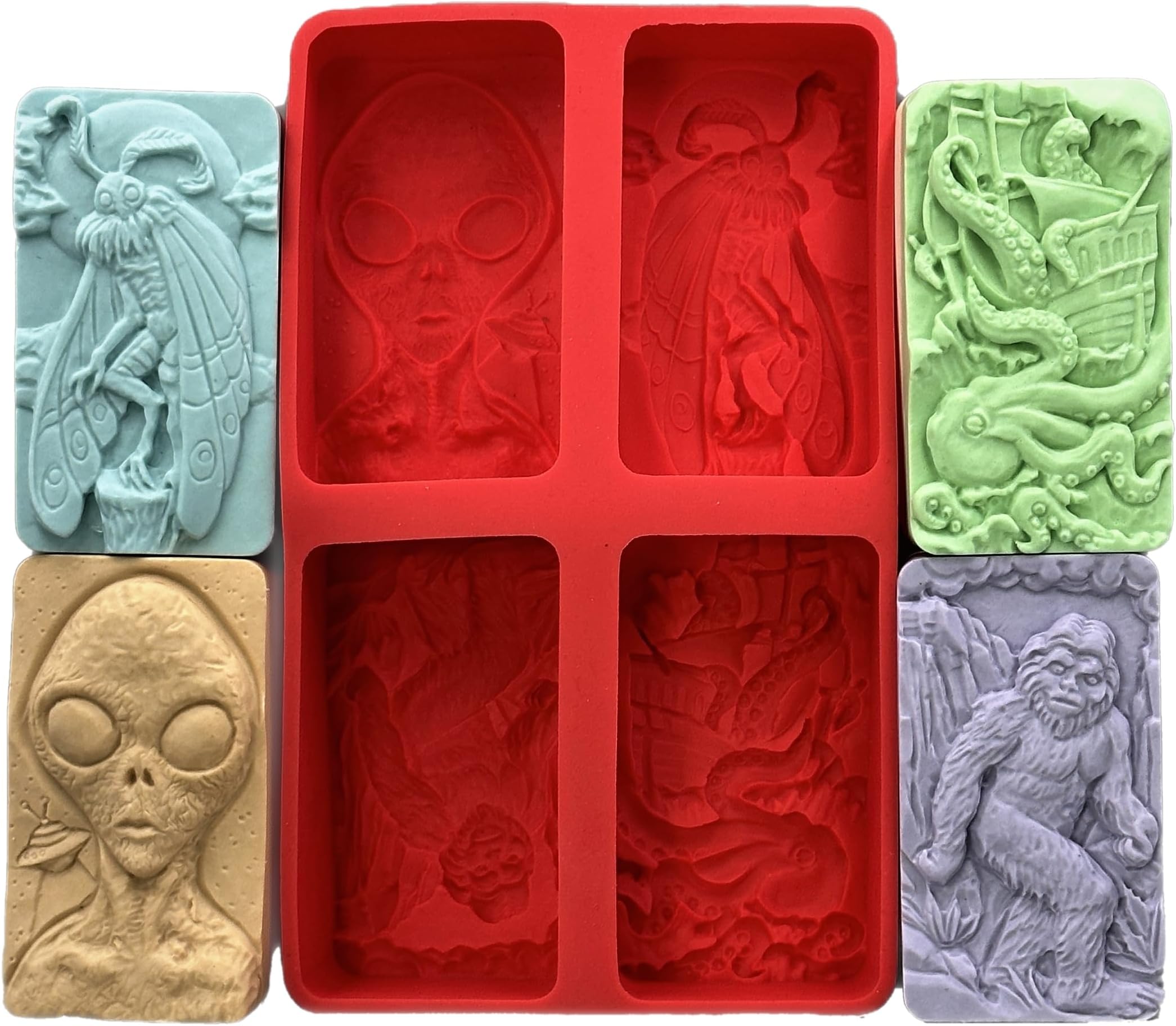 Amazon.com: Alien Silicone Mold SOAP Wax Plaster Resin Clay Mould UFO