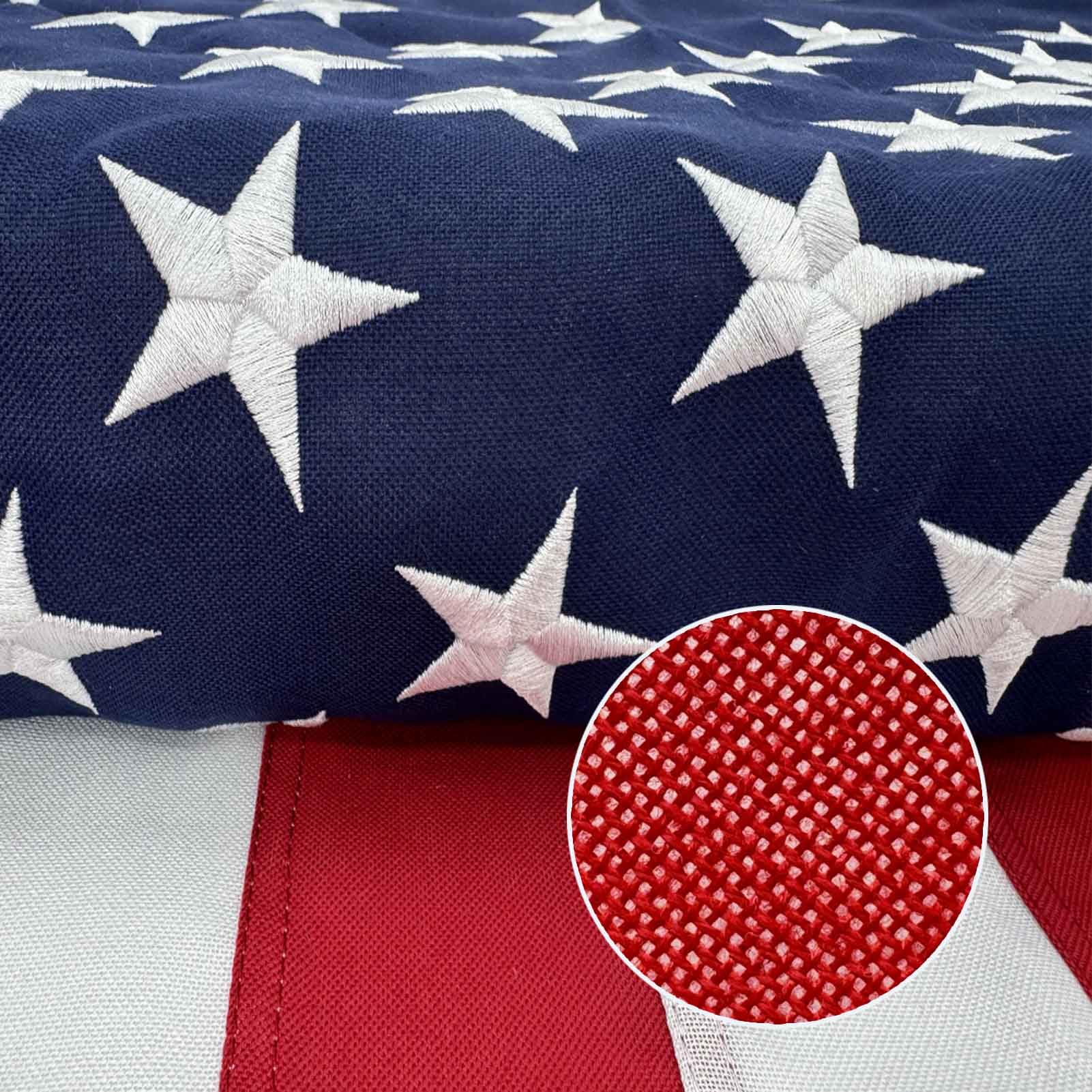 Amazon.com : Embroidered American Flag 3x5 Outdoor Deluxe Super Tough ...