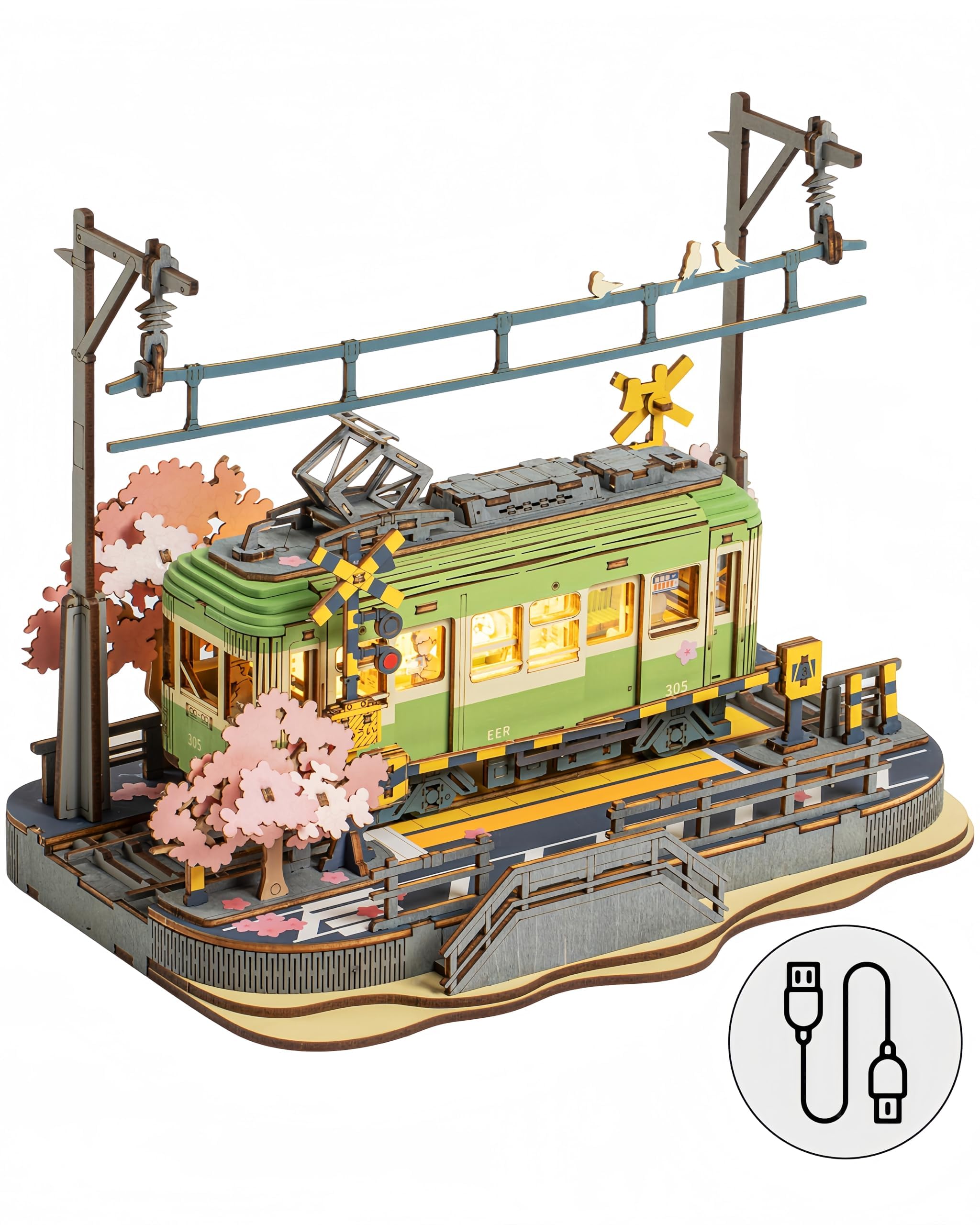 Sakura Florence Sc Numbers ROWOOD Sakura Journey 3D Puzzle, Wooden