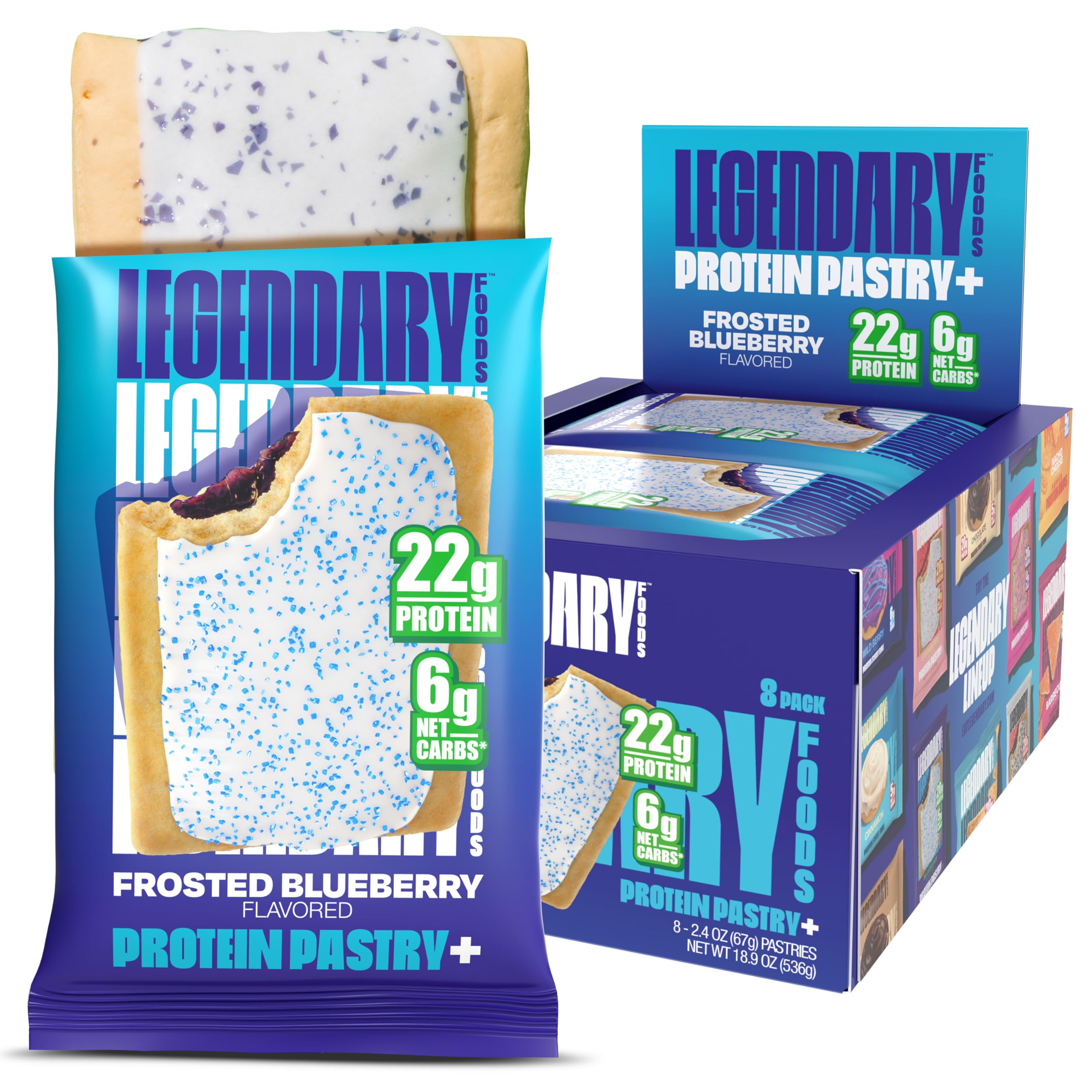 Amazon.com : Legendary Foods 22g High Protein Pastry+ Premium Boosted ...