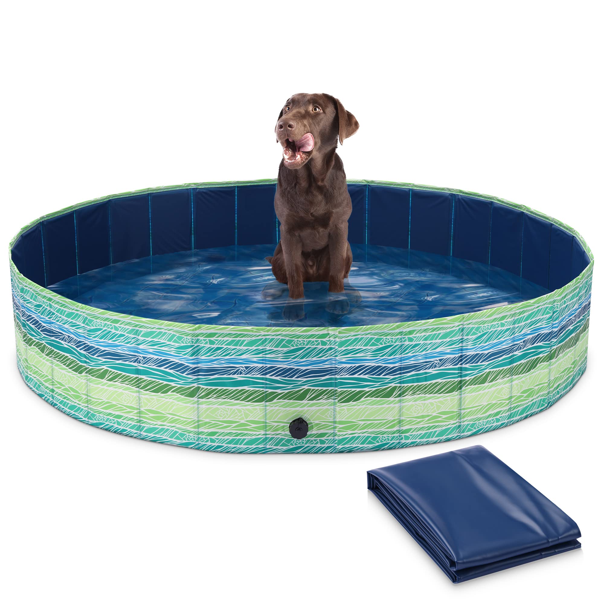 Navaris Dog Pool with Print - 160 cm Paddling Pool for Dogs - Extra ...