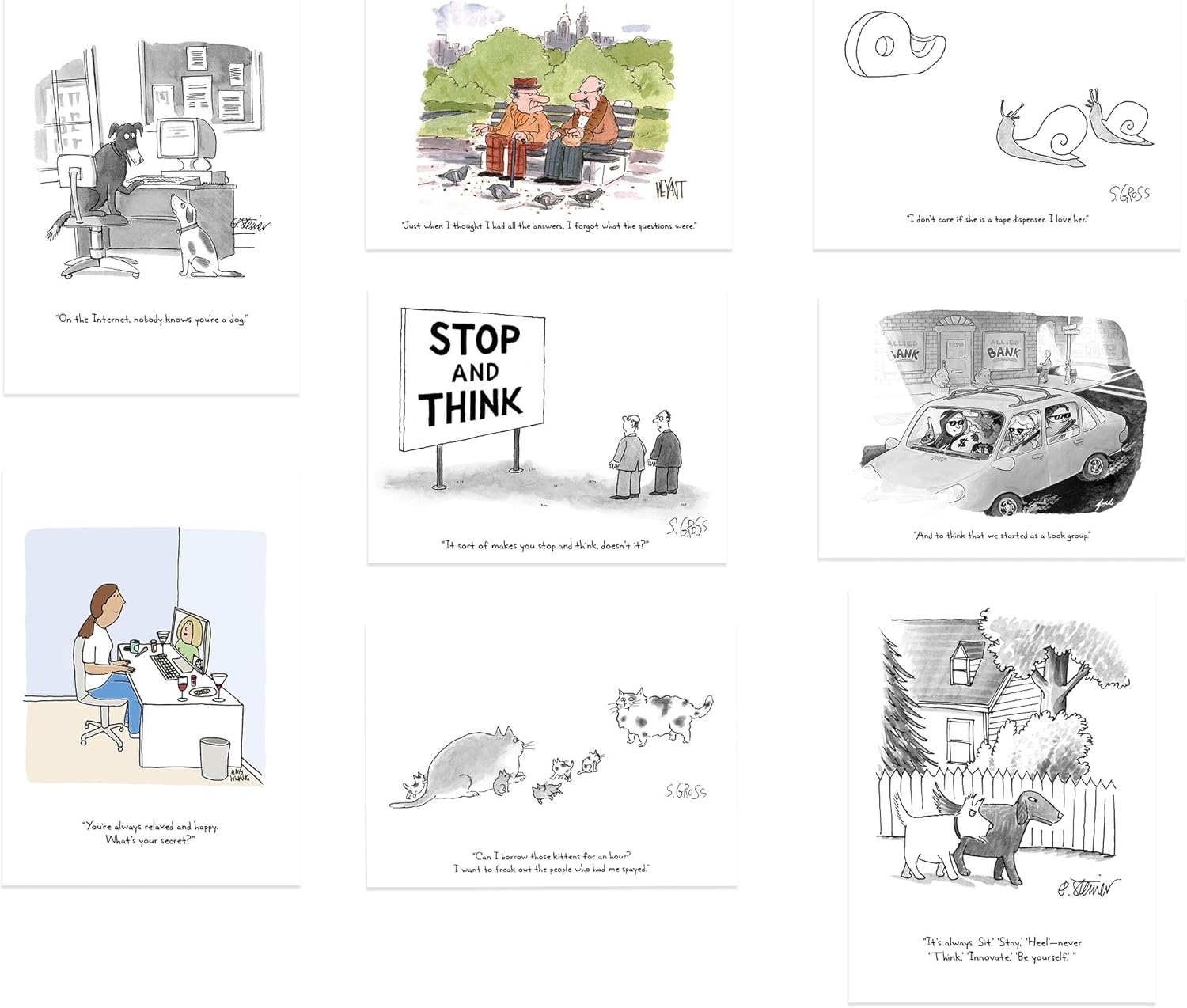 Amazon.com : Nelson Line Modern Cartoon Collection Assorted Card Box ...