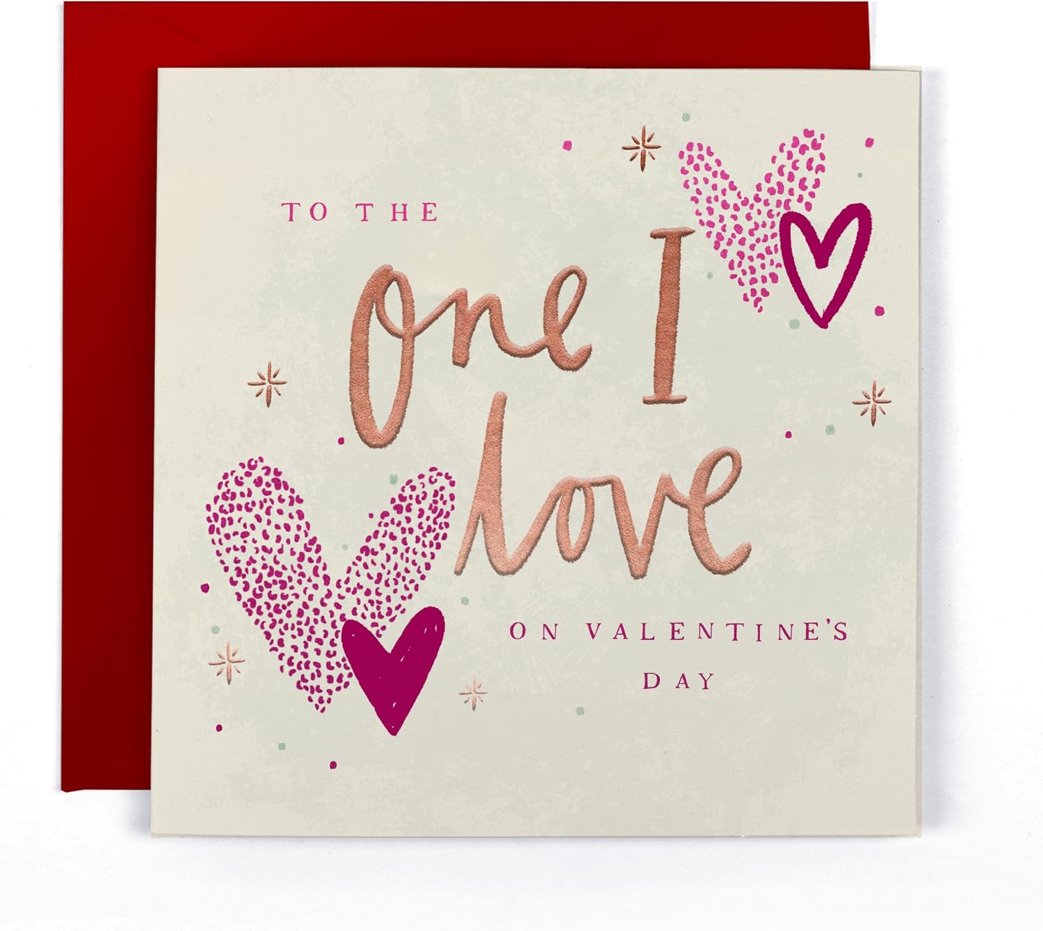 Hotchpotch Stunning Foiled Valentine's Day Card 'To The One I Love ...