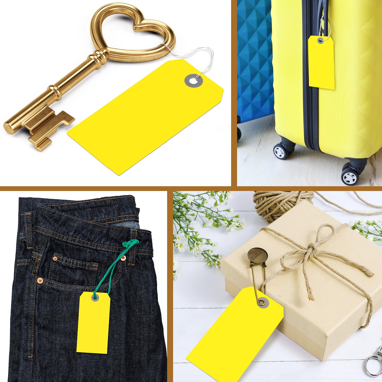 Snapklik.com : 1000 Pcs Blank Manila Shipping Tags