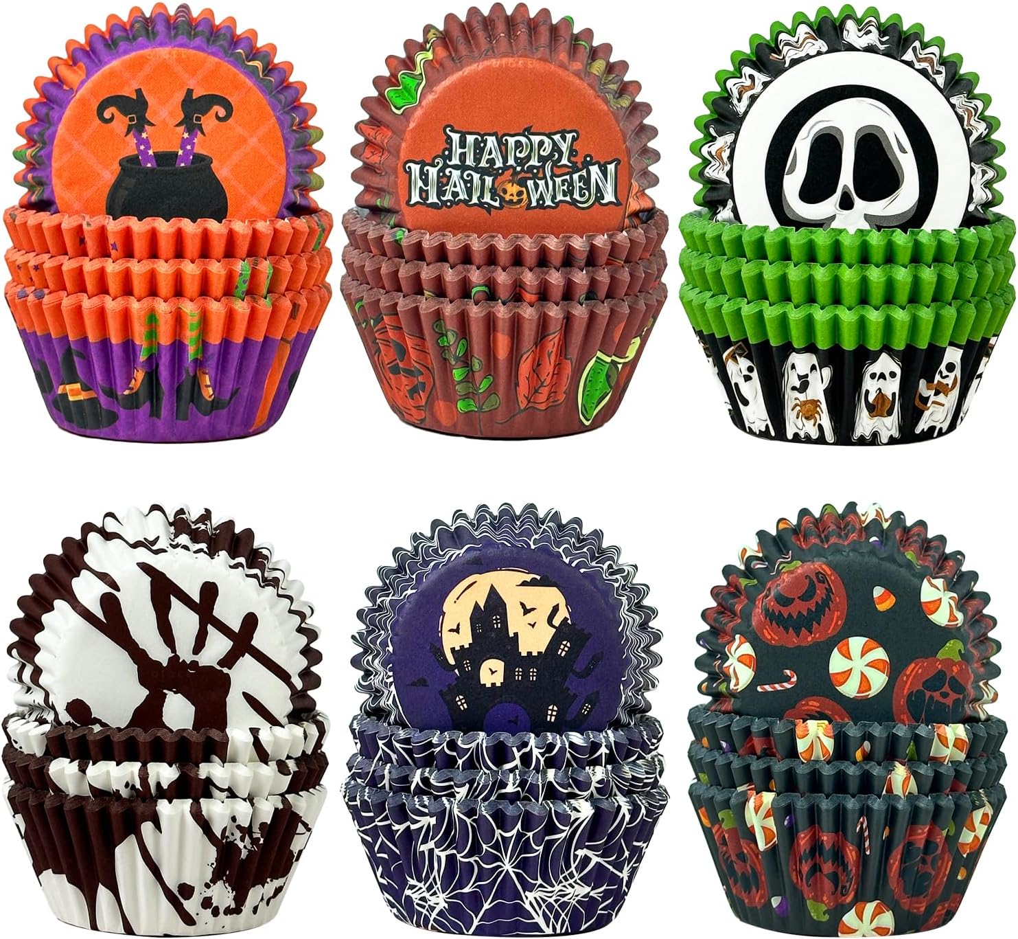 Amazon.com: ZCCLINN Mini Cupcake Muffin Liners - 600 Count Gradient ...