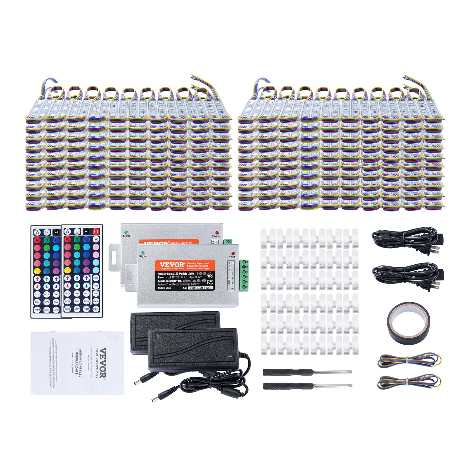 VEVOR LED Storefront Lights, 400PCS 207Ft 5050 SMD, RGB Color Changing ...