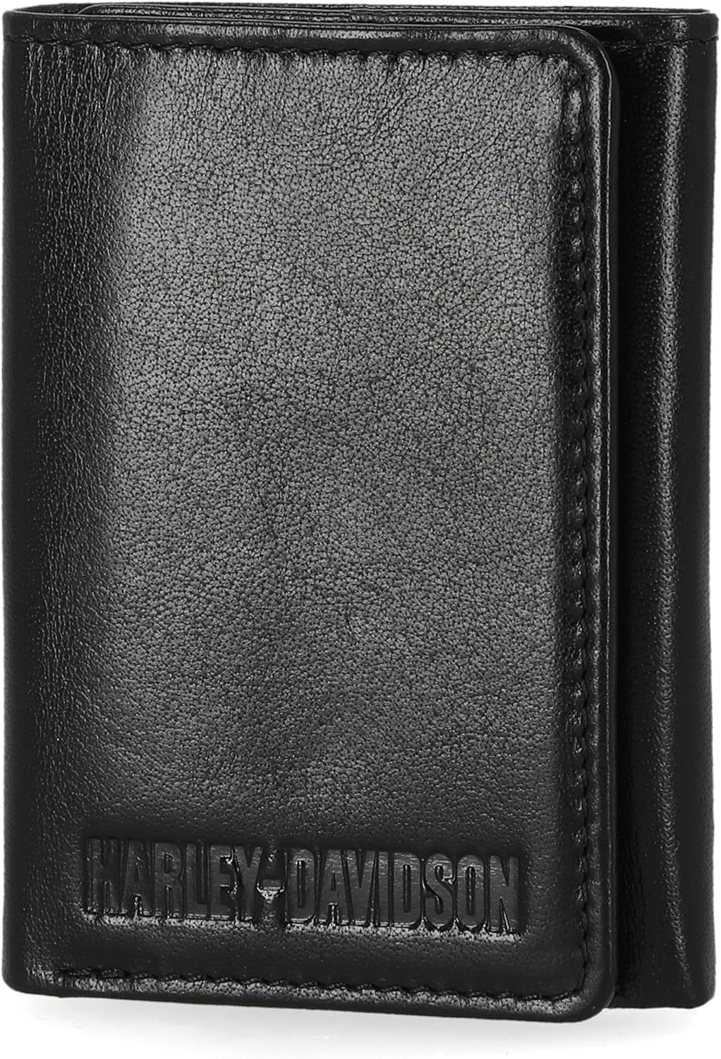 Harley Davidson Men's Leather RFID Blocking Trifold Wallet, Black (Buff ...