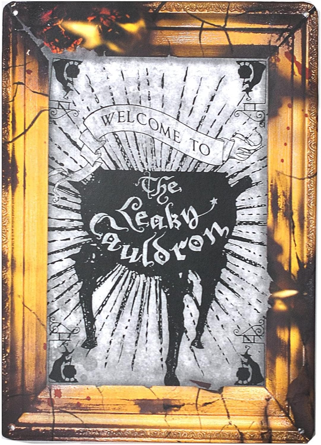 Amazon.com: Harry Potter Leaky Cauldron Small Metal Sign 8" x 6" (hb ...