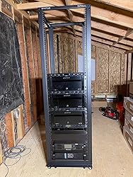 Amazon.com: StarTech.com 4-Post 12U Mobile Open Frame Server Rack, 19in Network Rack with Wheels ...