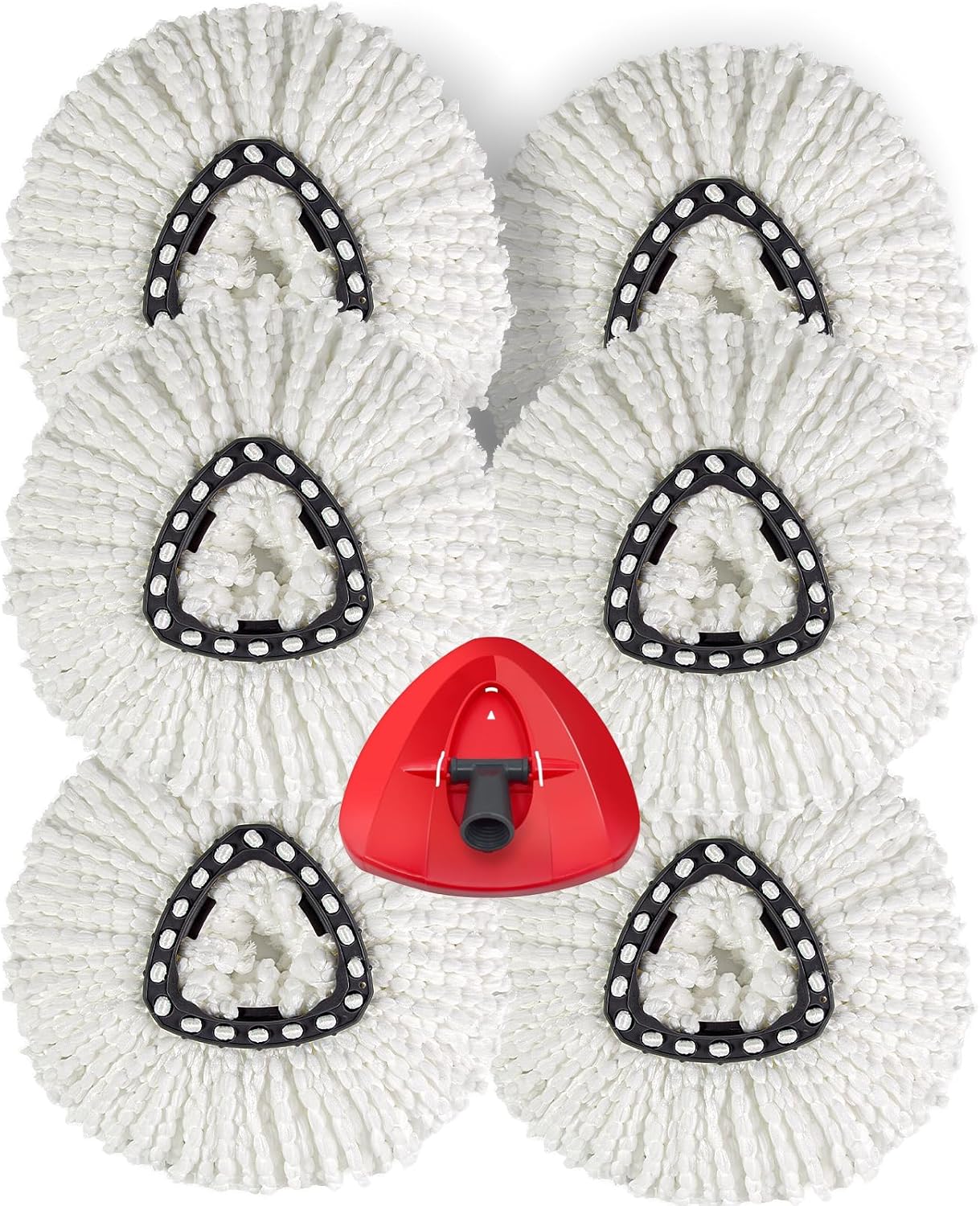 Amazon.com: Mop Replace Head, 6 Pack, Spin Mop Refill with Base ...