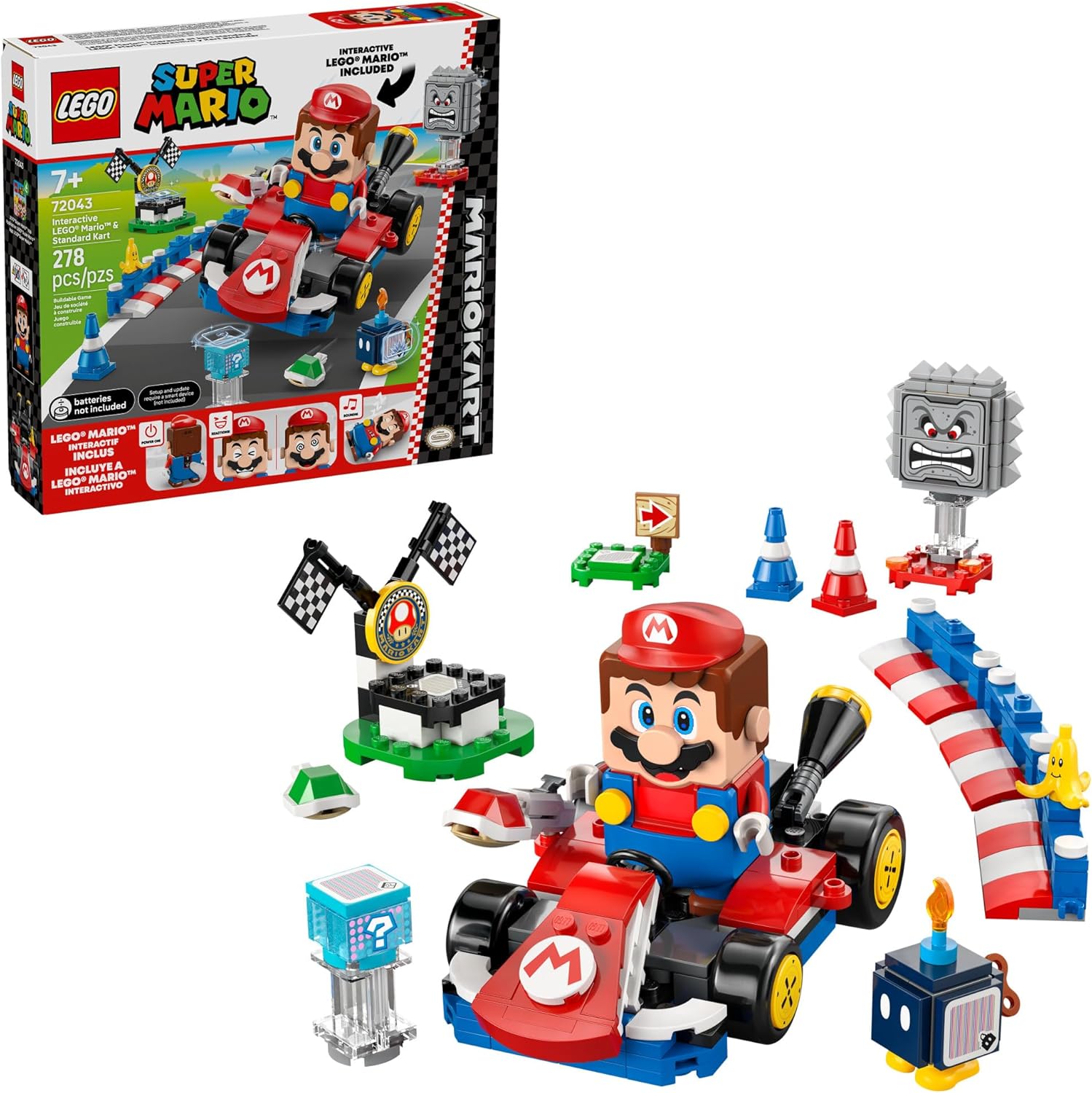 Amazon.com: LEGO Super Mario: Mario Kart – Interactive Mario & Standard ...