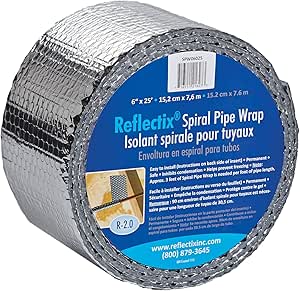 Amazon.com: Reflectix SPW0602508 6" X 25' Spiral Pipe Wrap : Tools ...