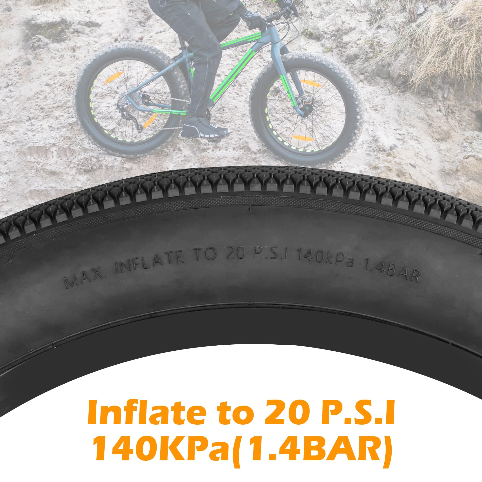 Snapklik.com : MEGHNA Bike Tire 24 X 4.0 Mountain Bike Fat Tire