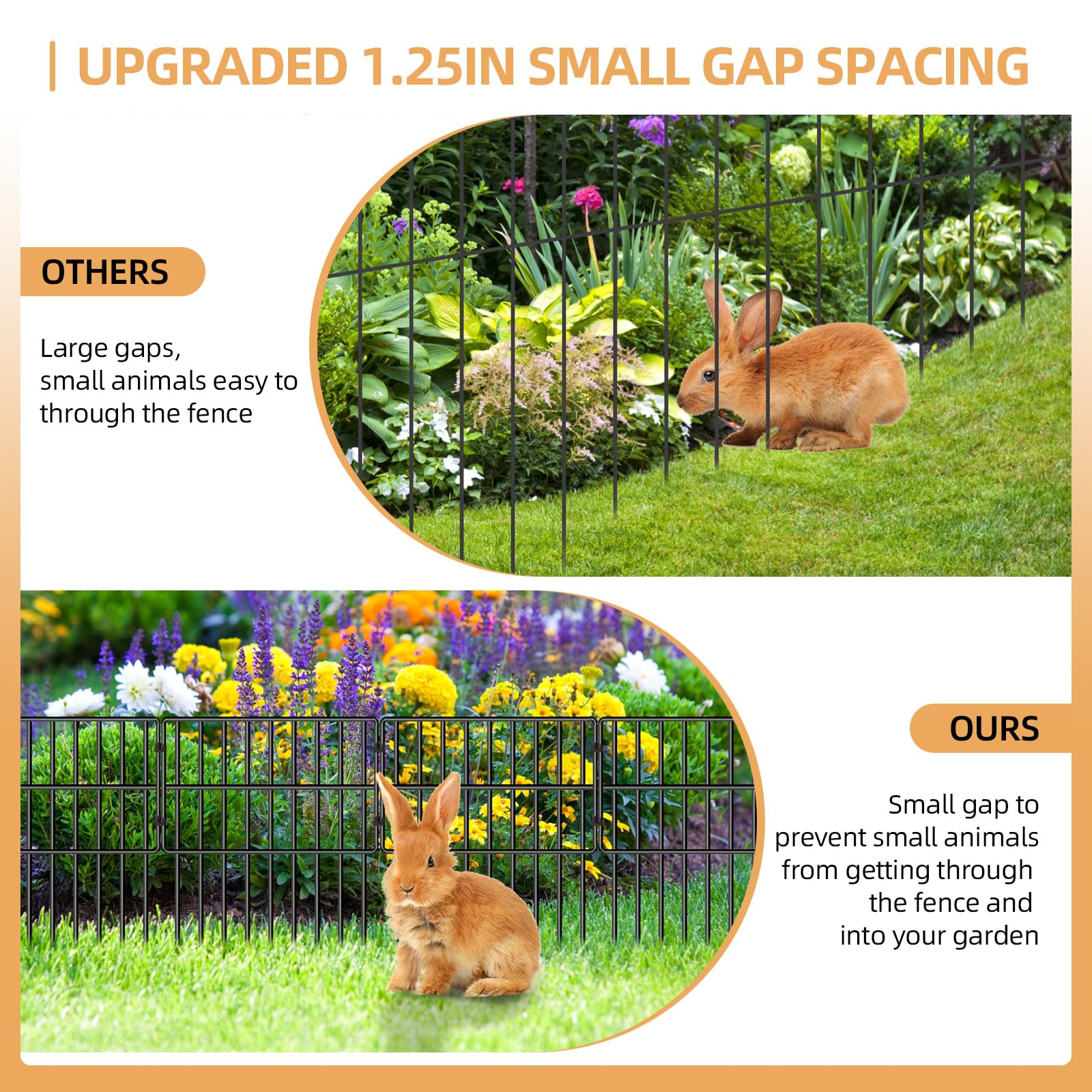 Small Animal Garden Barrier No-Dig Animal Barrier Fence Set - 25 Panels ...