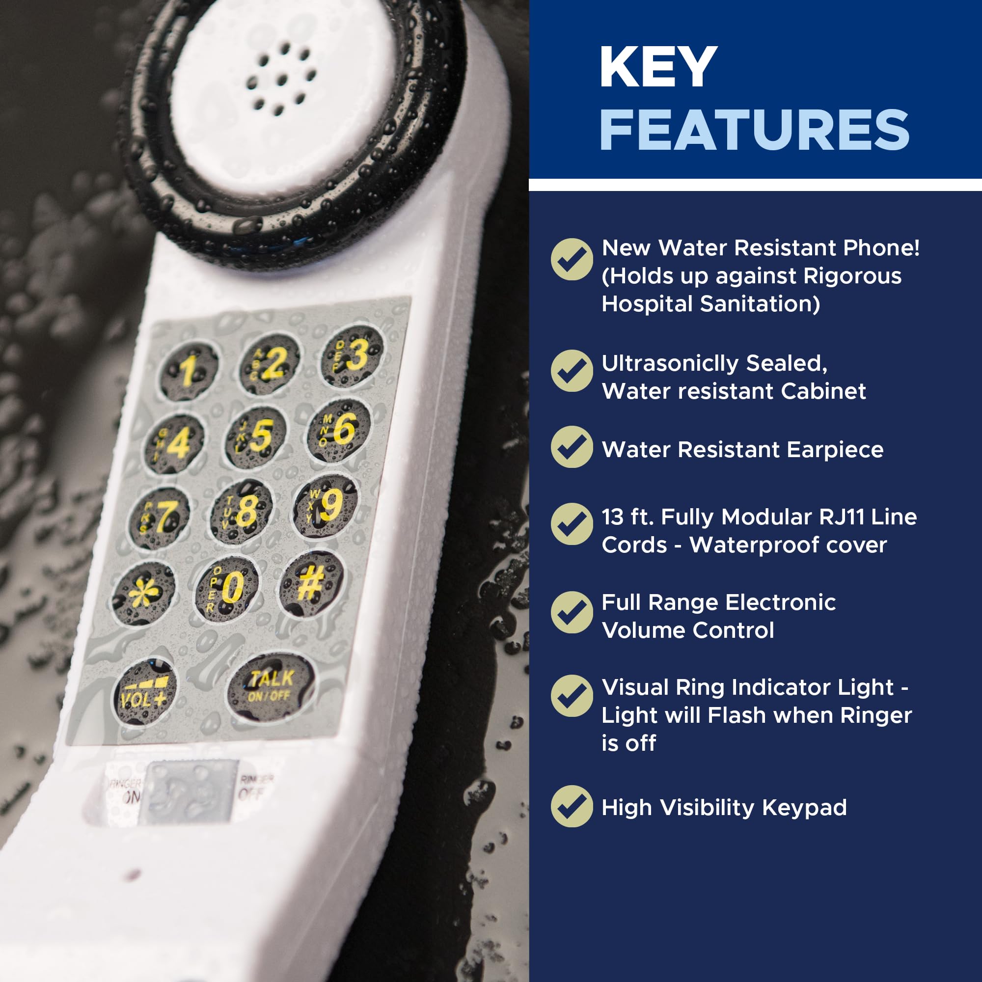 Snapklik.com : Med-Pat XL88WP - Easy To Use One Piece Telephone