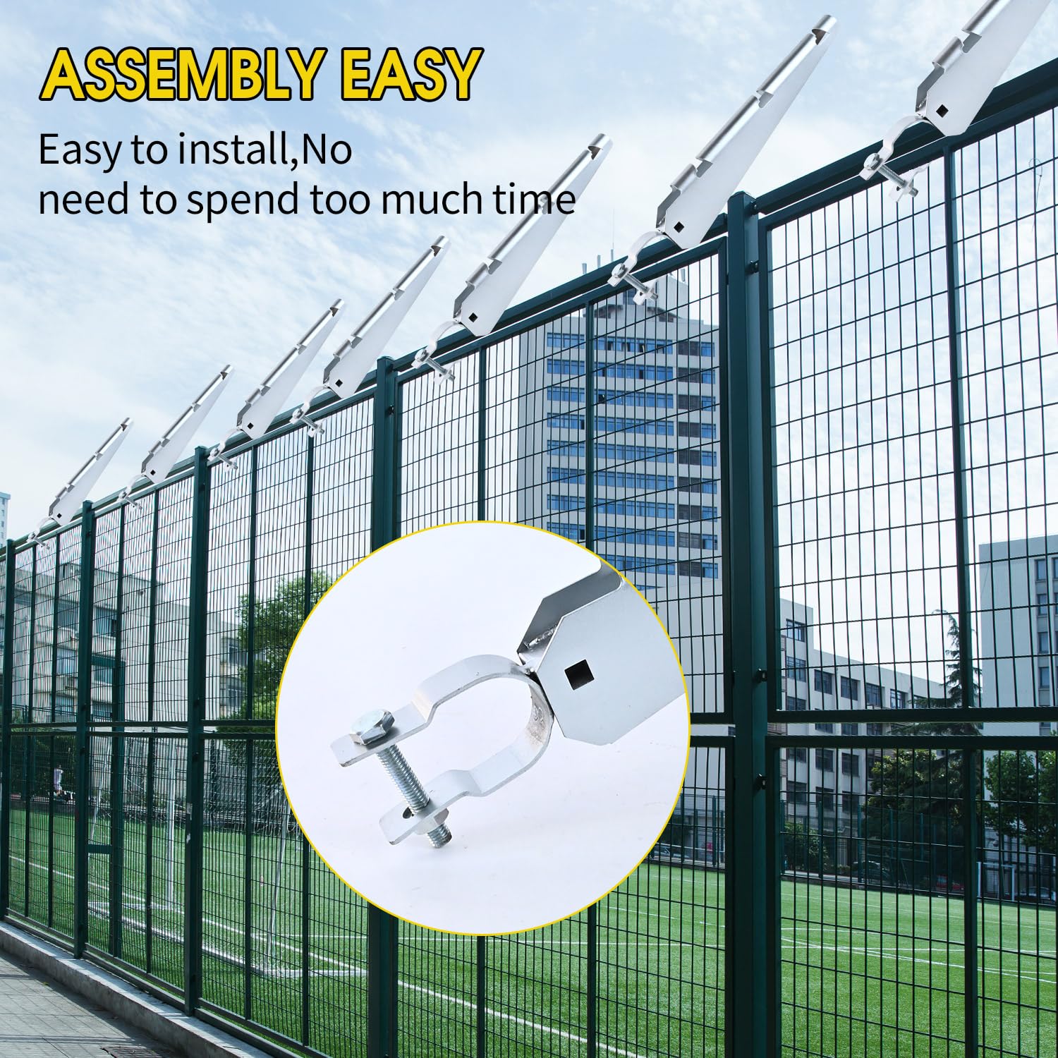 Wire Fence YXJSTO 9 Pack Barbwire Arm Extensions For Chain Link Fence ...