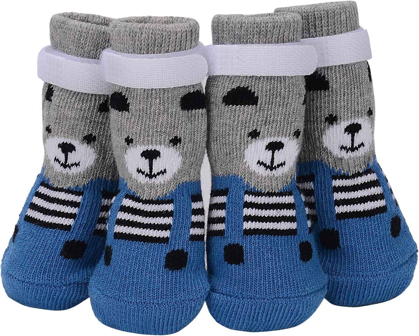 PETLOFT Anti-Slip Dog Socks, 4pcs Indoor Non-Skid Dog Socks with ...