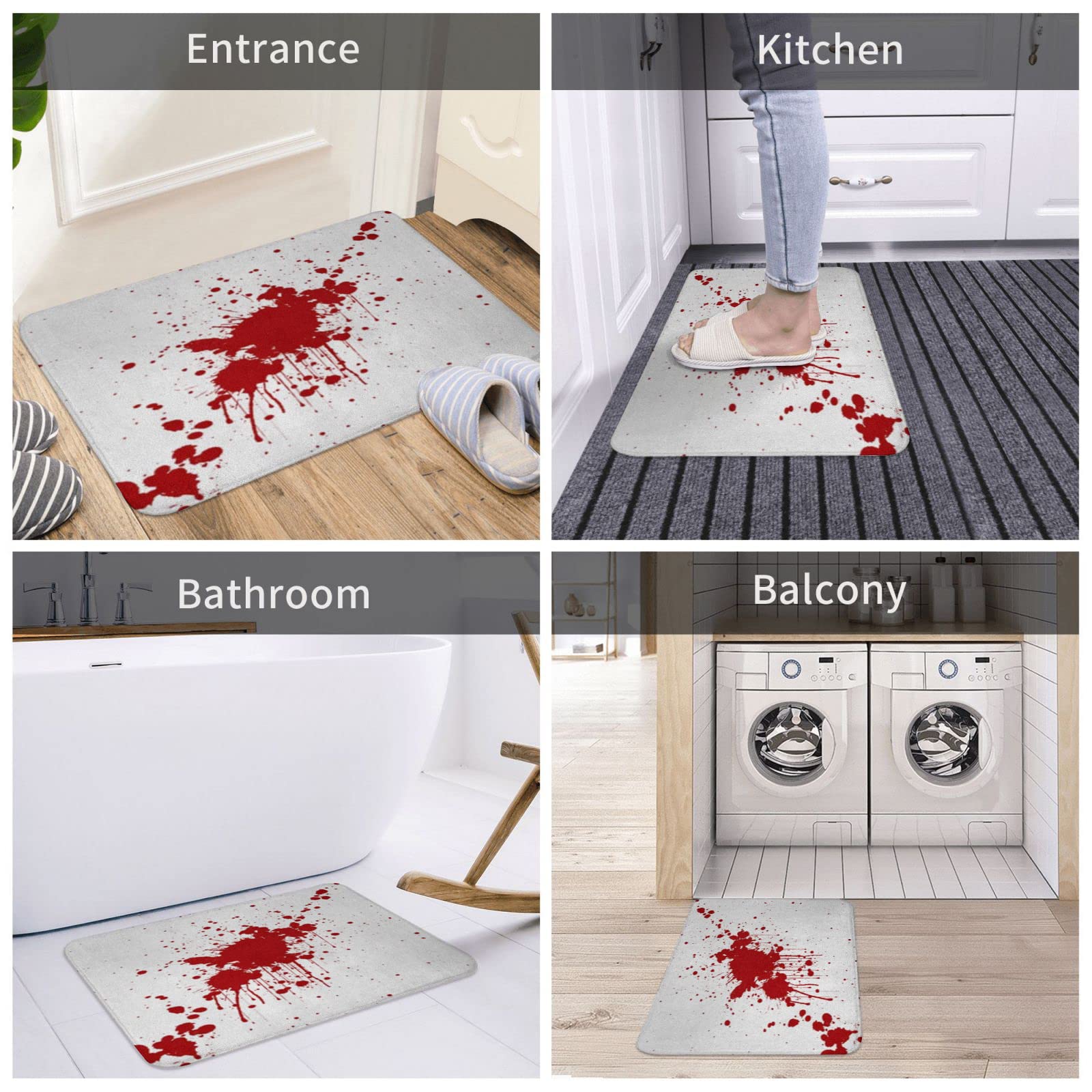 Blood Spatter Rug Bathroom